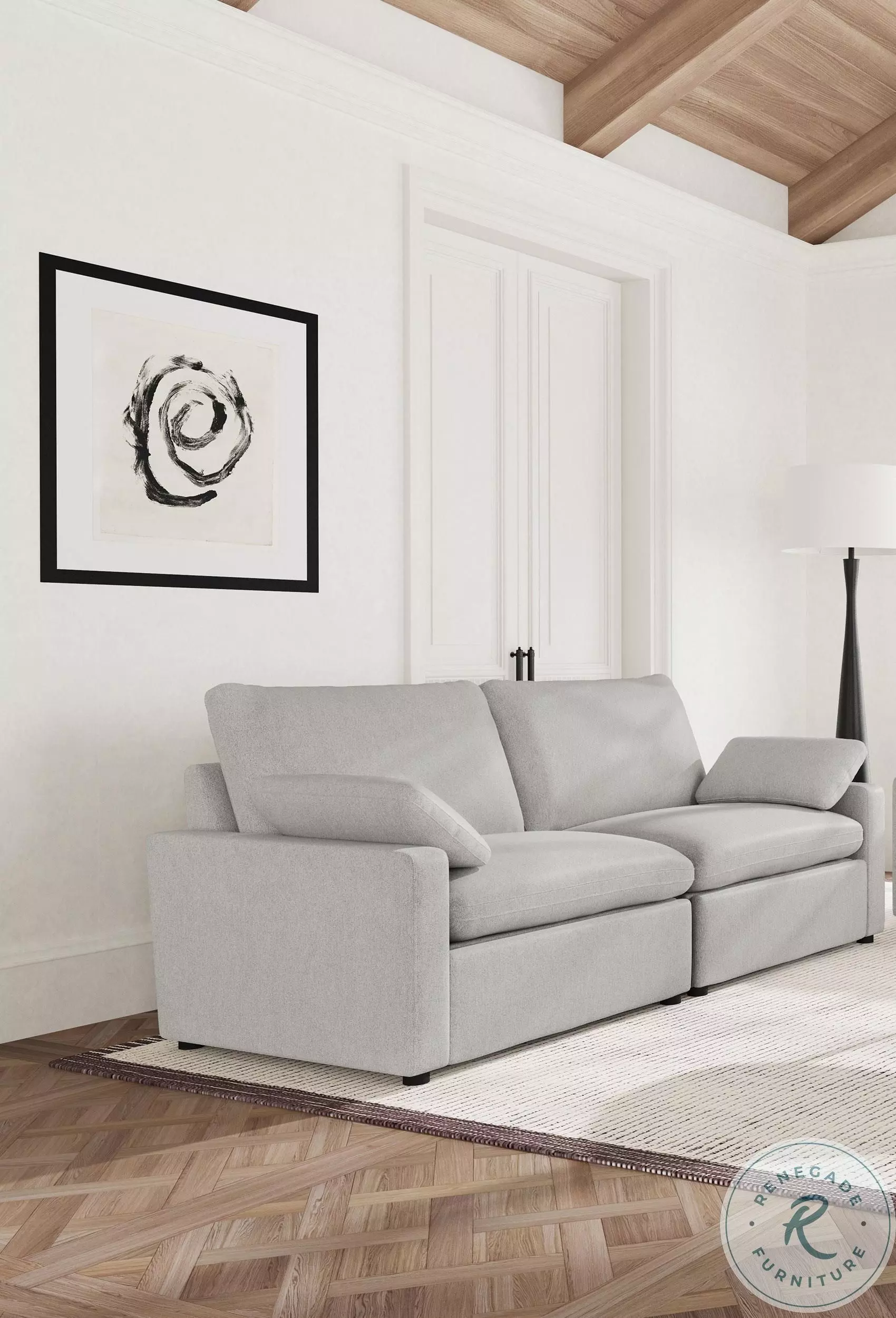 Collins Gray Modular Power Reclining Loveseat From Coaster Furniture ...