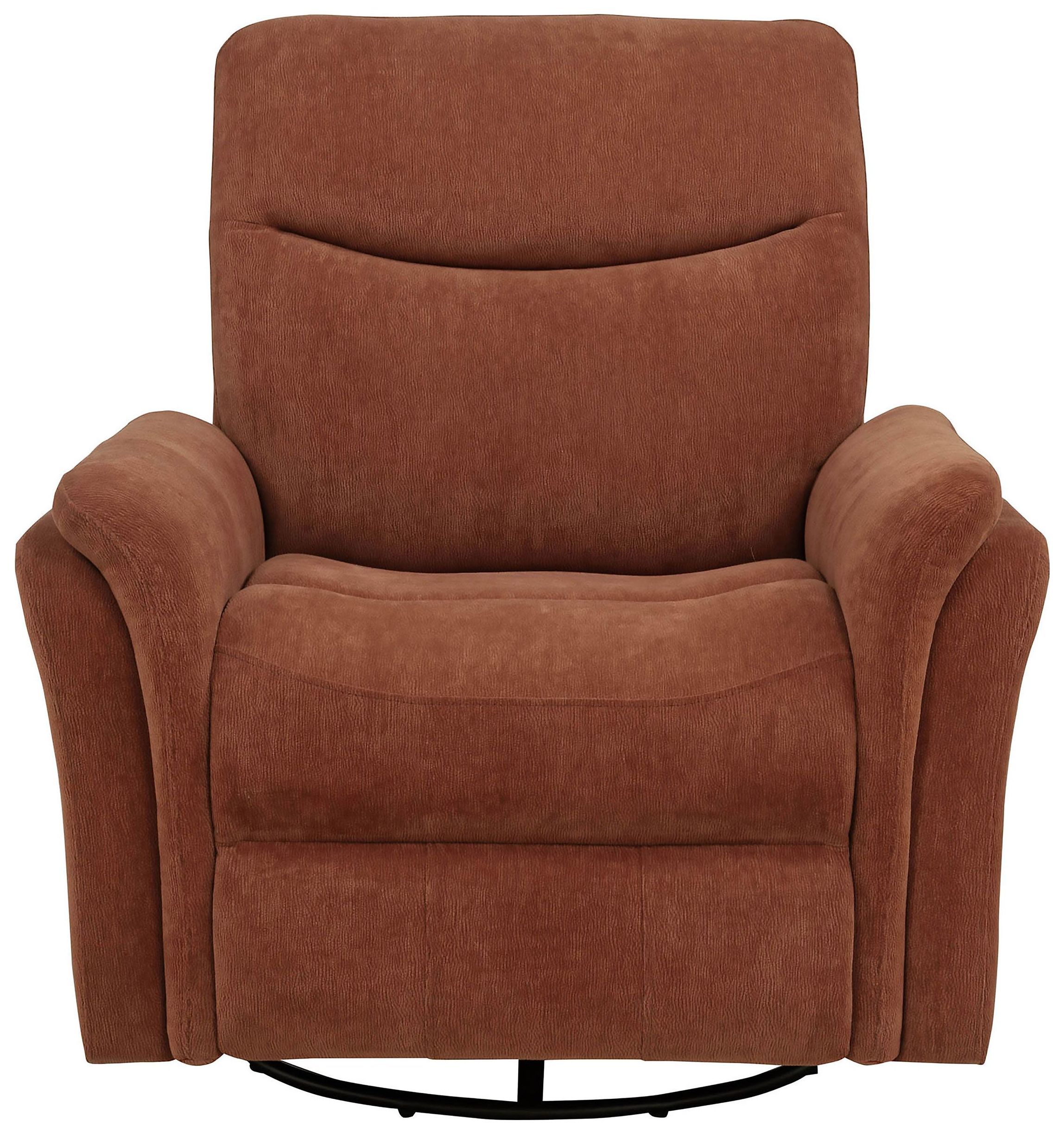 Adler Rust Swivel Glider Power Recliner with USB Charging From Coaster ...
