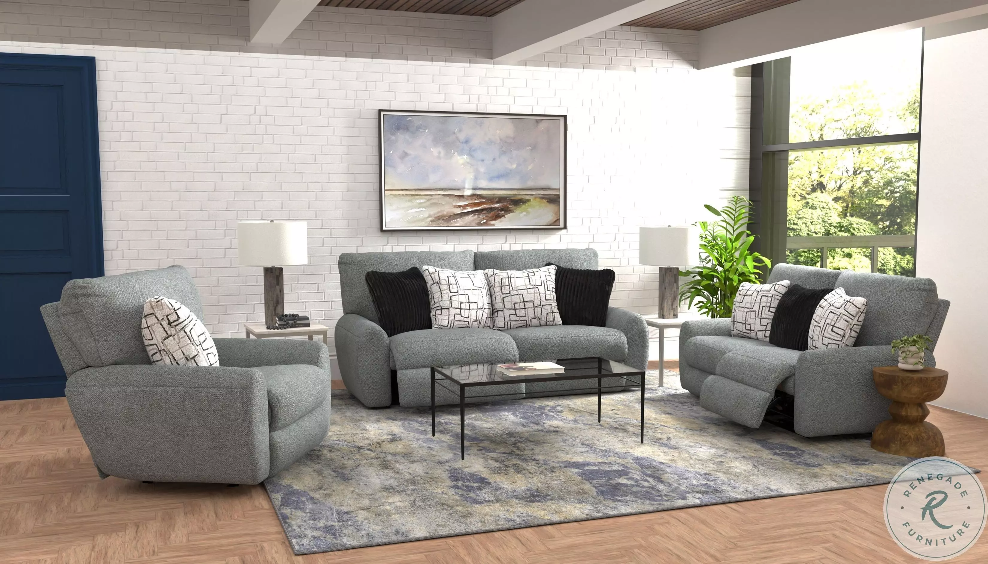 Maxwell Dolphin Deep Seat Power Reclining Living Room Set from ...