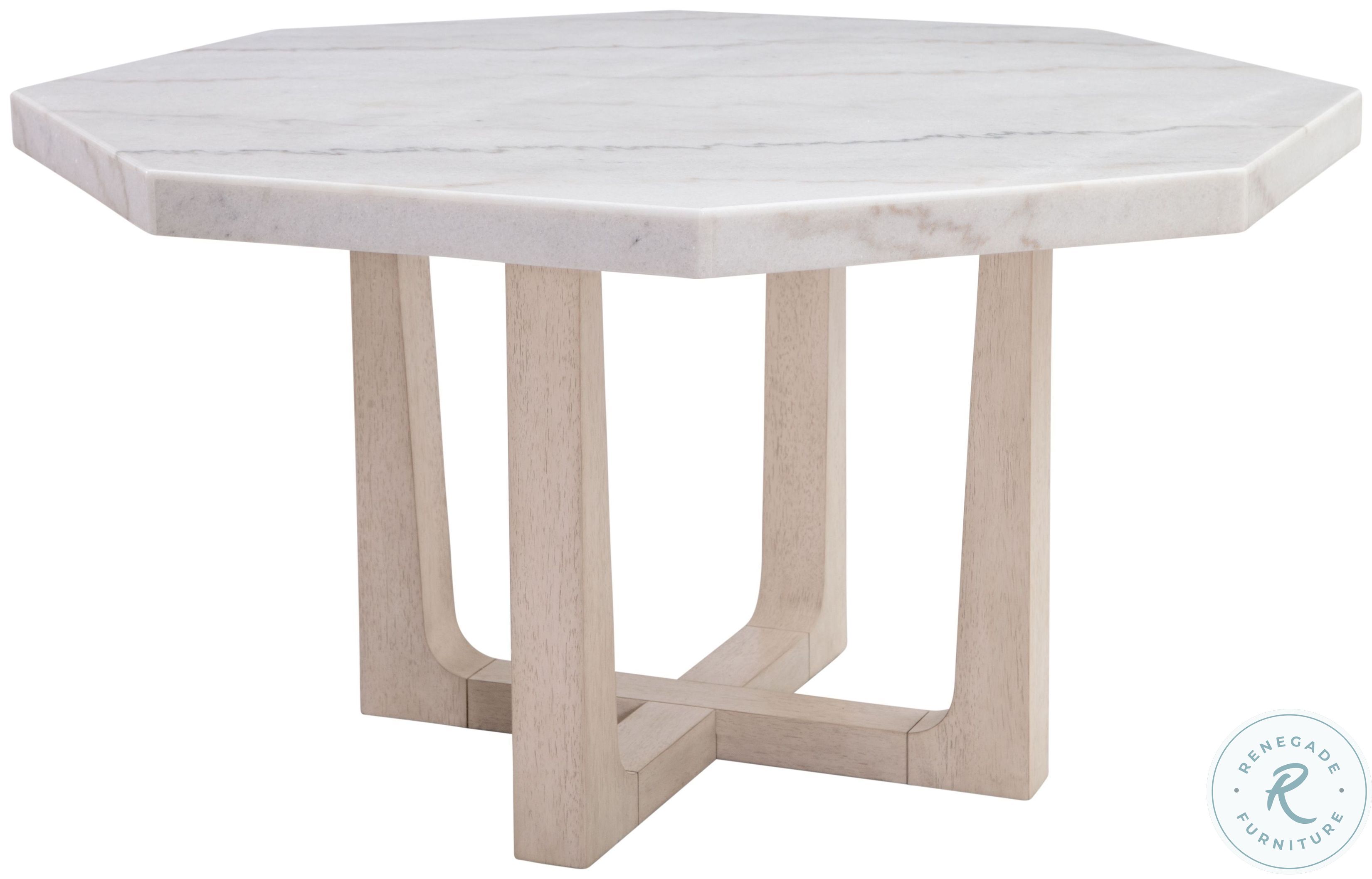 Newport White Marble And Sun Bleached Ash Dining Table From Bassett ...