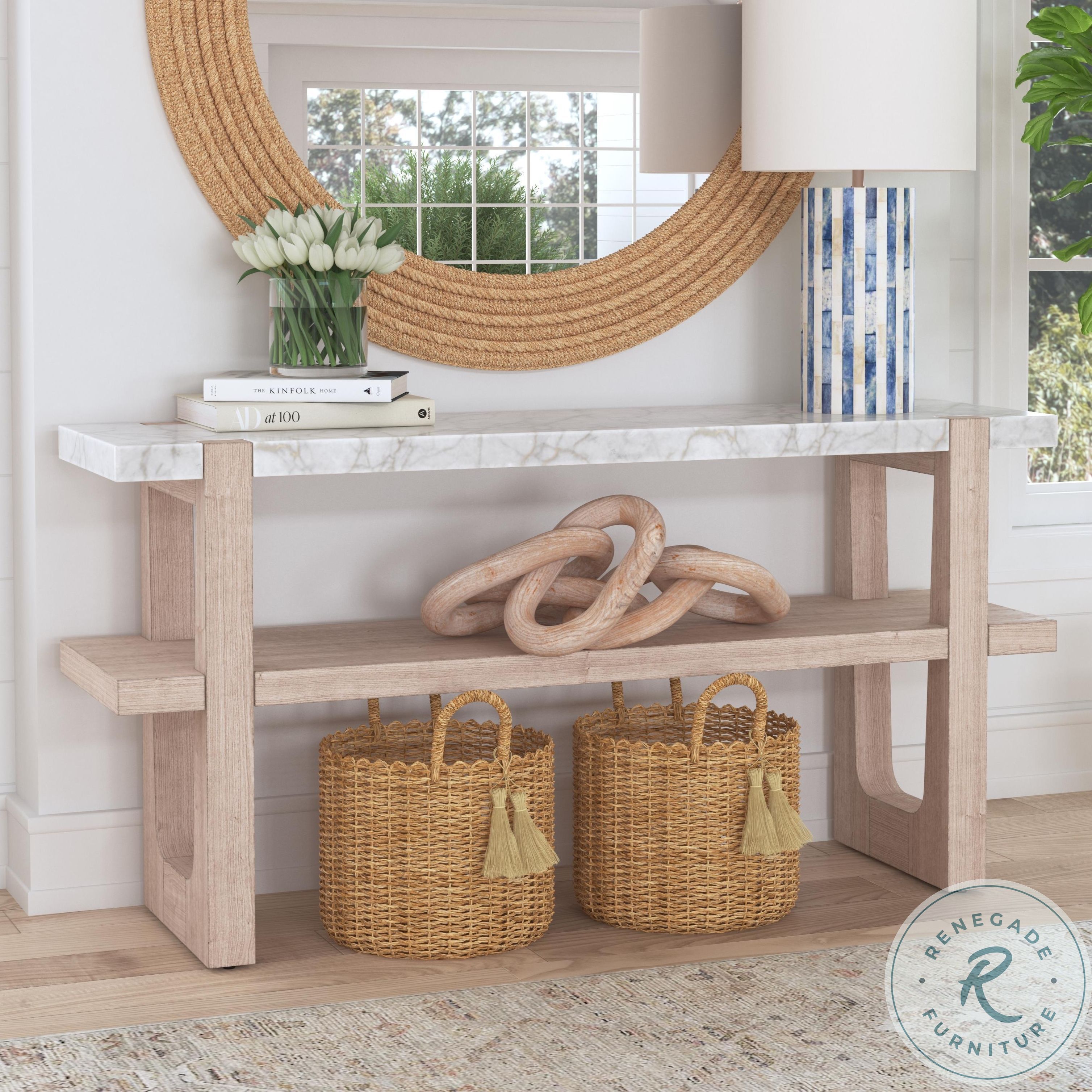 Newport Sunbleached Ash Console Table from Bassett Mirror | Coleman ...