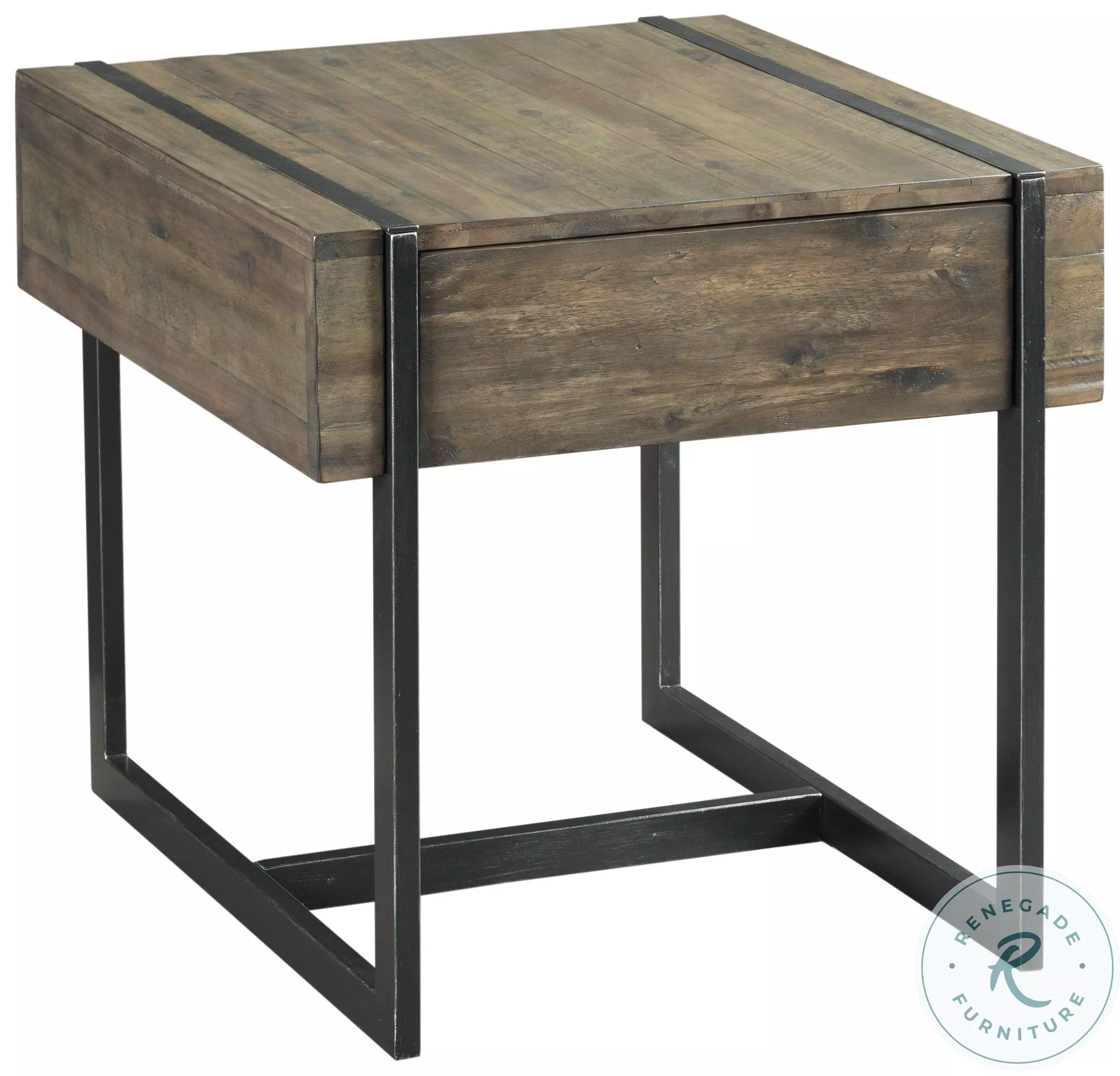 Modern Timber Raw Natural Rectangular Drawer End Table from Hammary ...