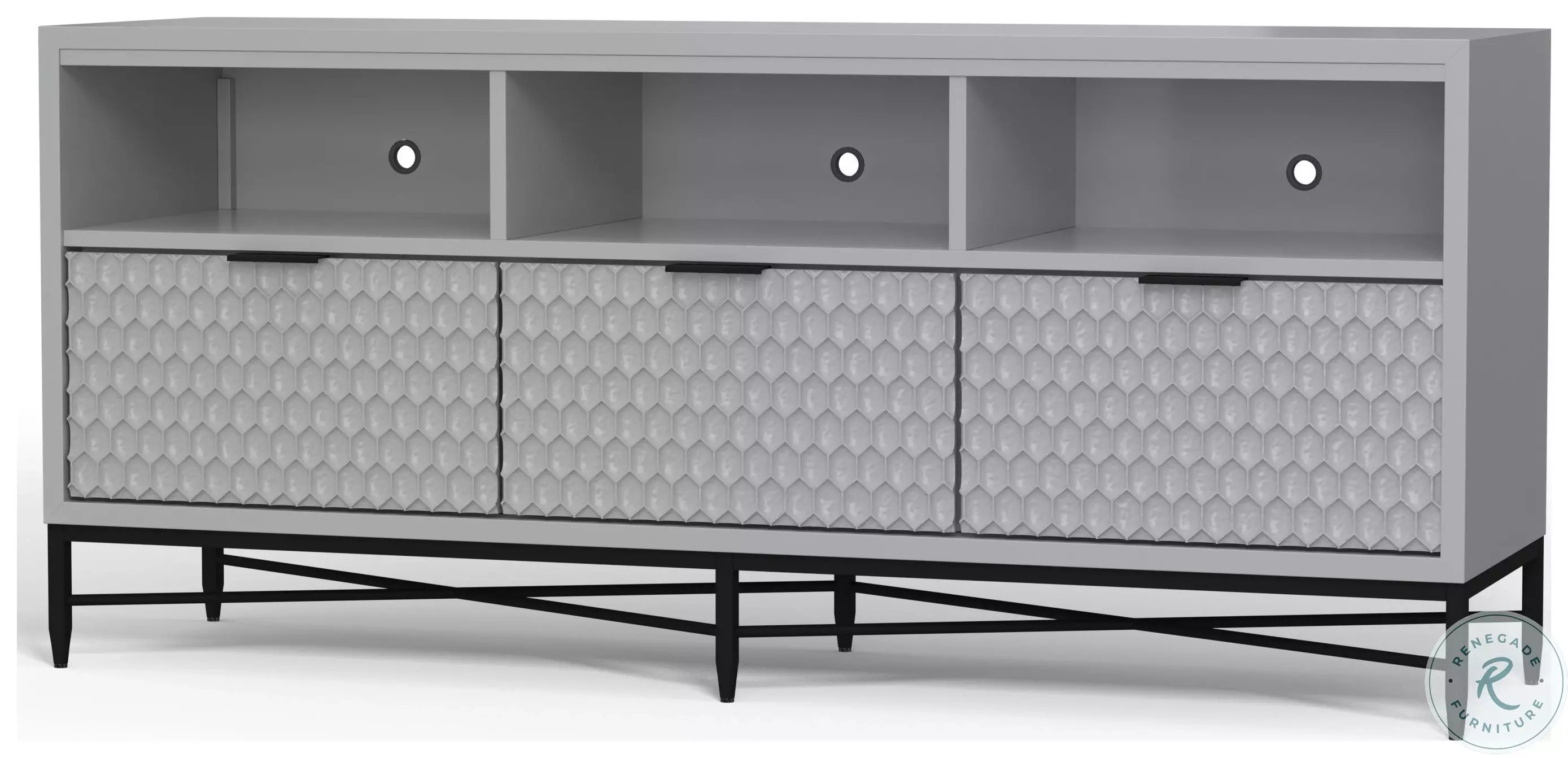 Milo Light Slate Gray 3 Drawer TV Stand From Home Gallery Stores | Home ...