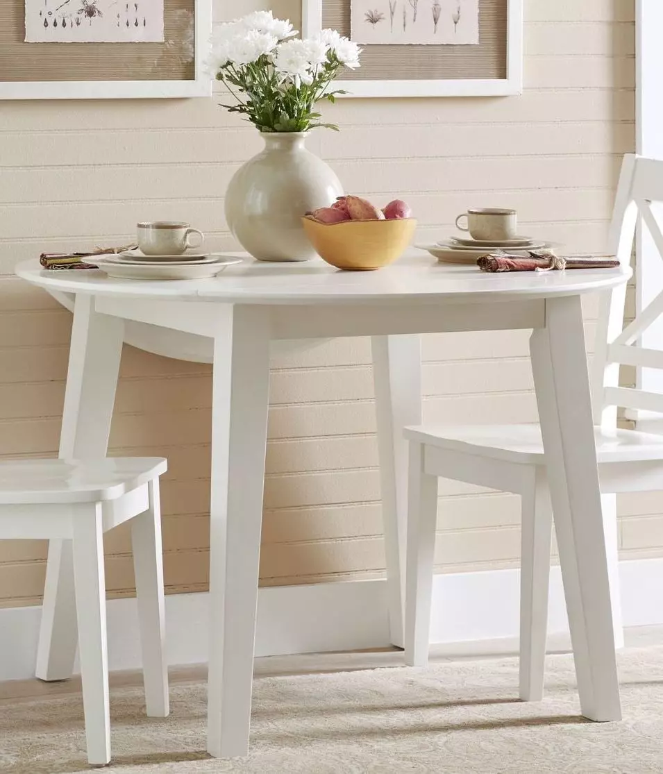 Simplicity Paperwhite Round Drop Leaf Dining Table from Jofran ...