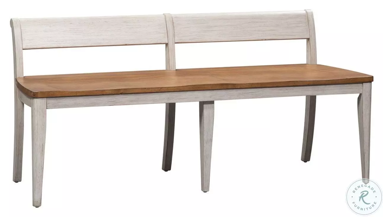 Farmhouse Reimagined Antique White Bench from Liberty | Coleman Furniture