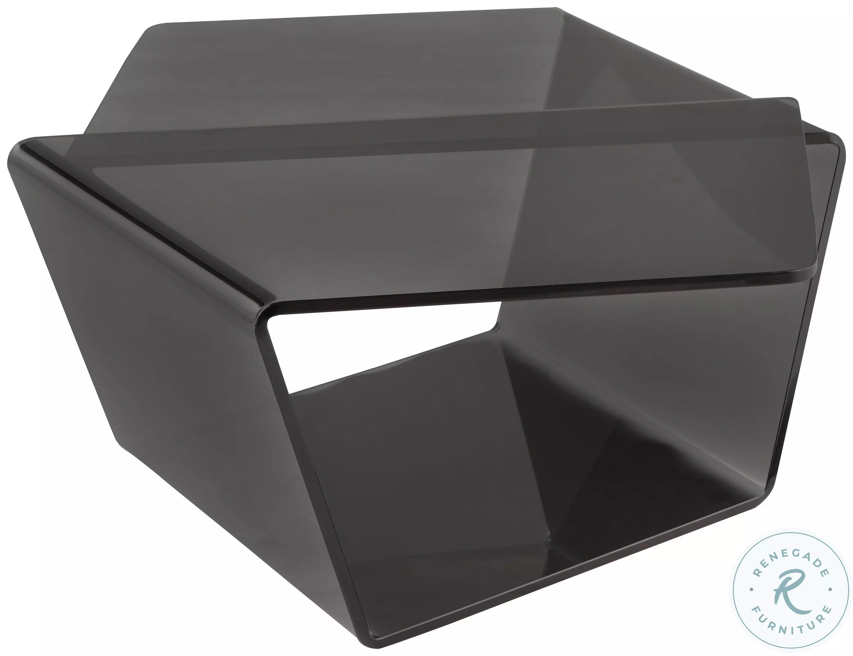 6644 Smoked Glass Cocktail Table From Chintaly Imports | Coleman Furniture