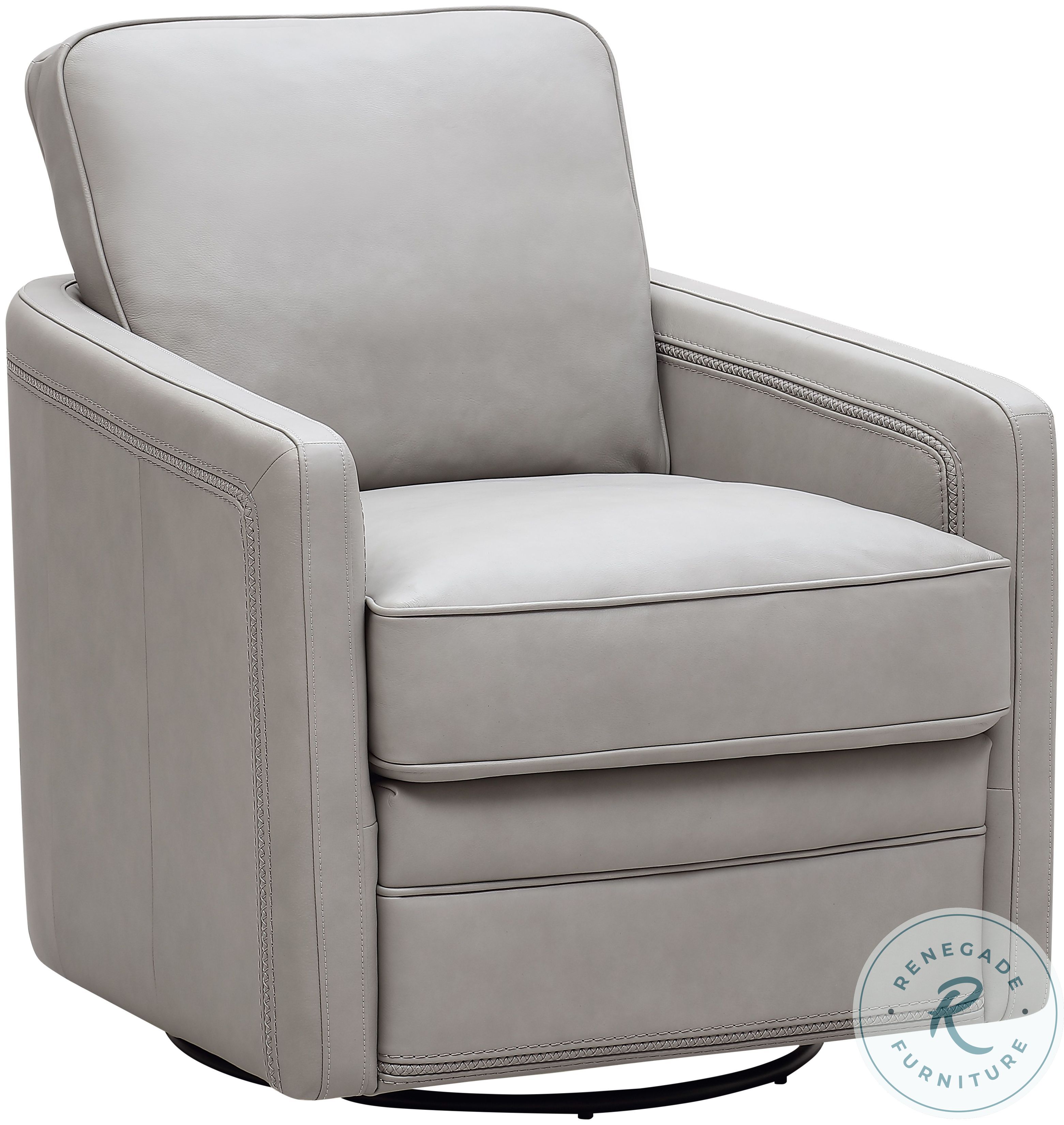 Turner Stone Leather Swivel Glider Chair From Leather Italia | Coleman ...