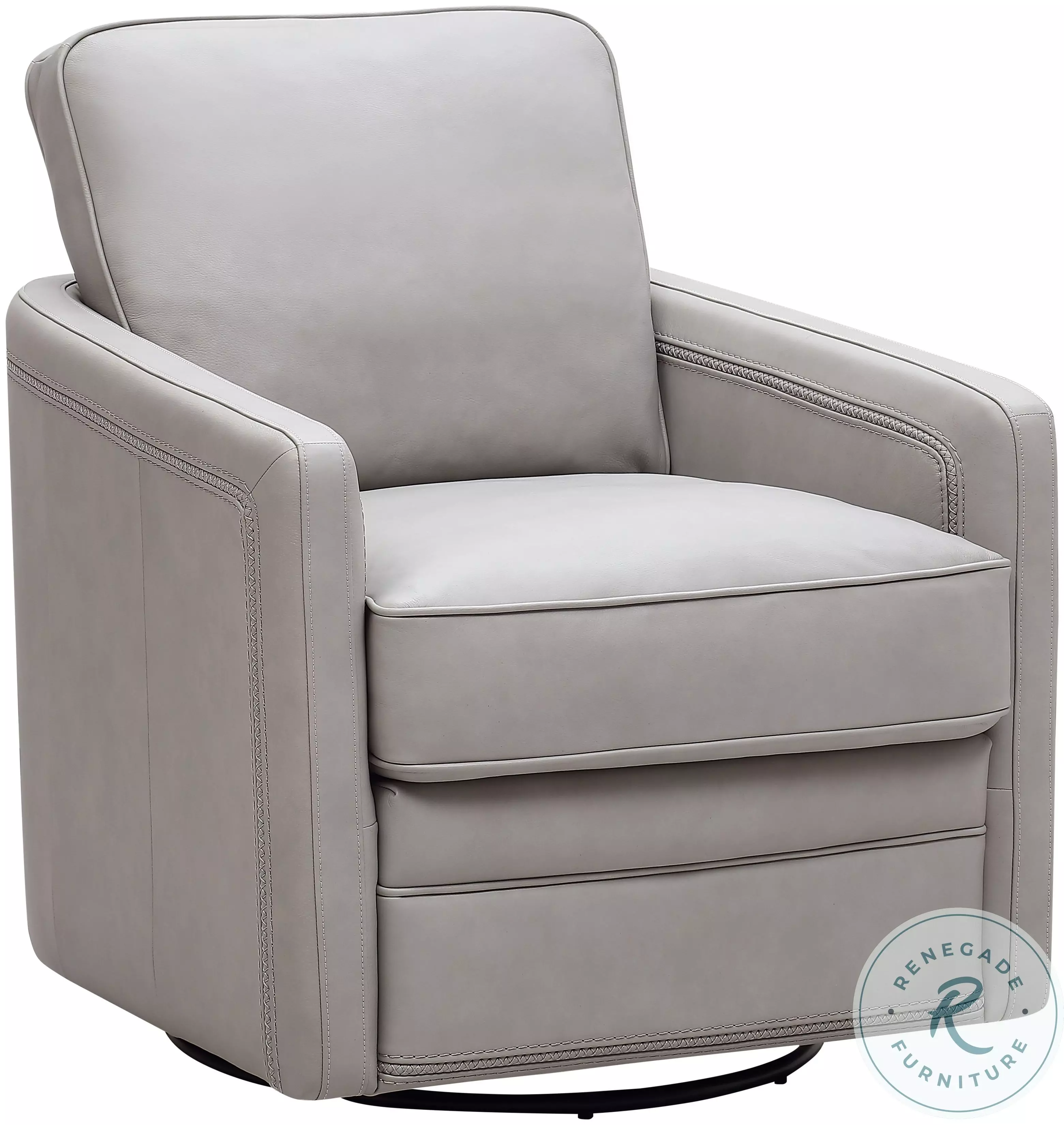 Turner Stone Leather Swivel Glider Chair From Leather Italia | Coleman ...