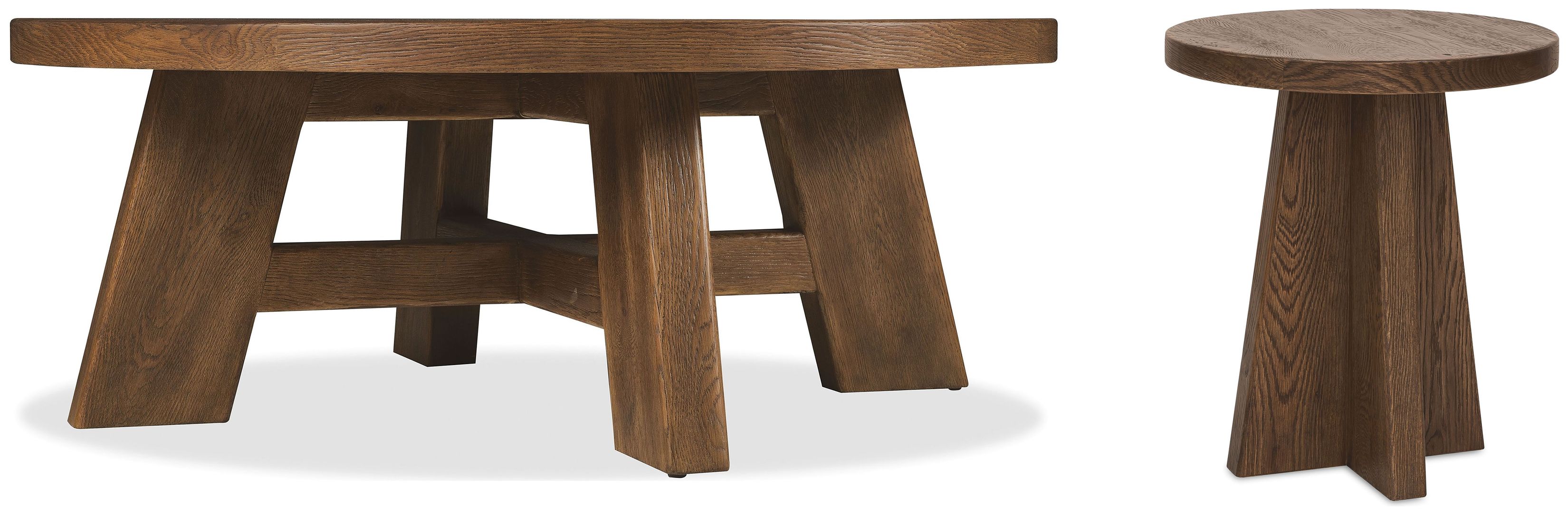 Driftwood Medium Brown Round Cocktail Table From Hooker Furniture ...