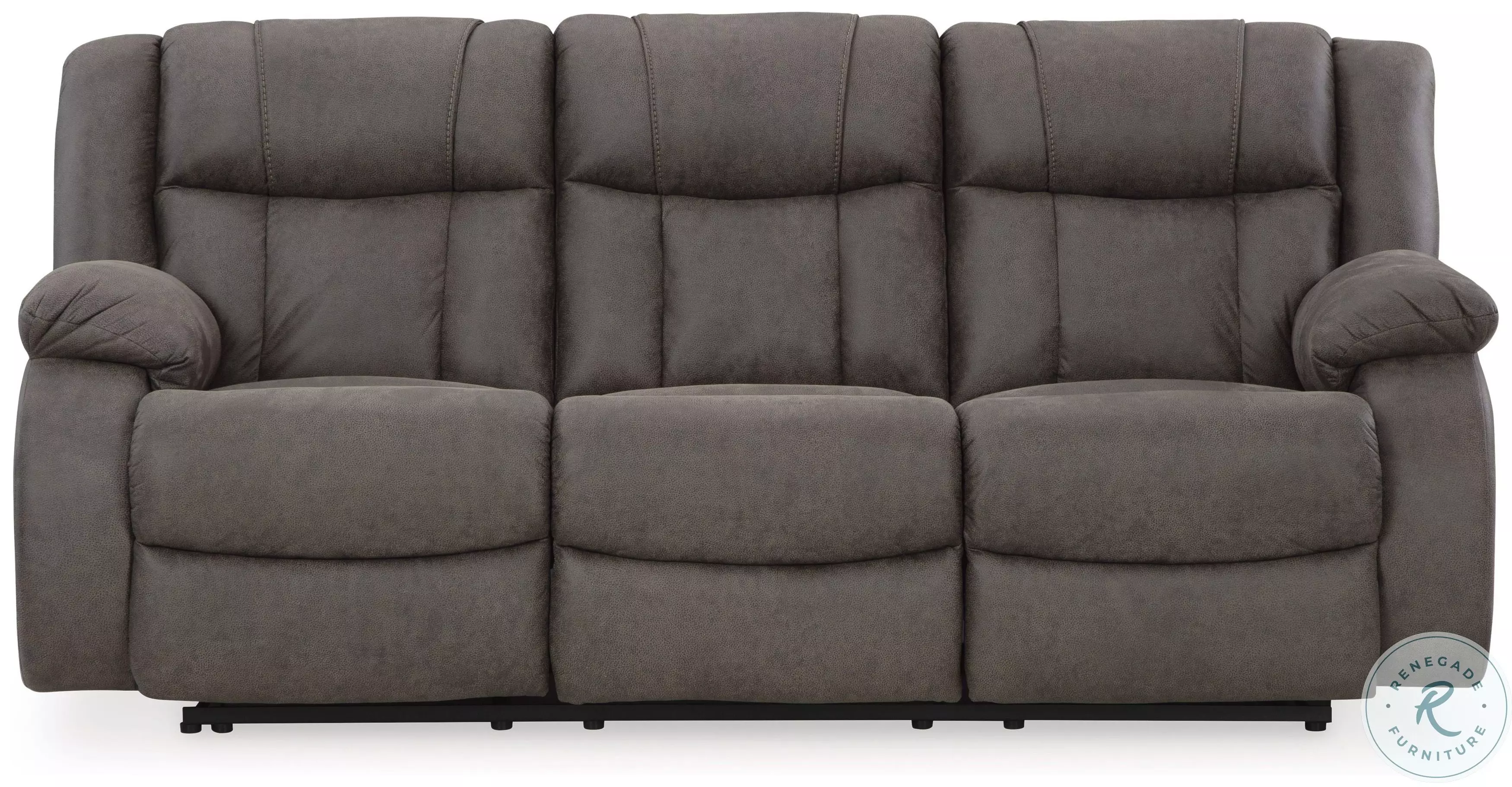 First Base Gunmetal Reclining Sofa From Ashley Furniture | Coleman ...