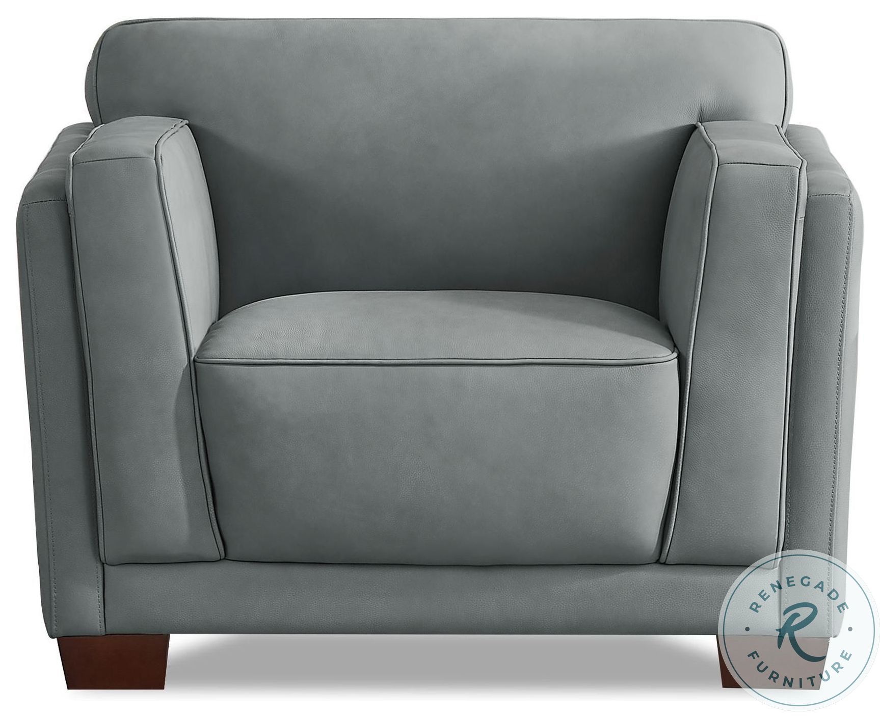 Preston Slate Gray Top Grain Leather Chair From Tanner's Mark | Coleman ...