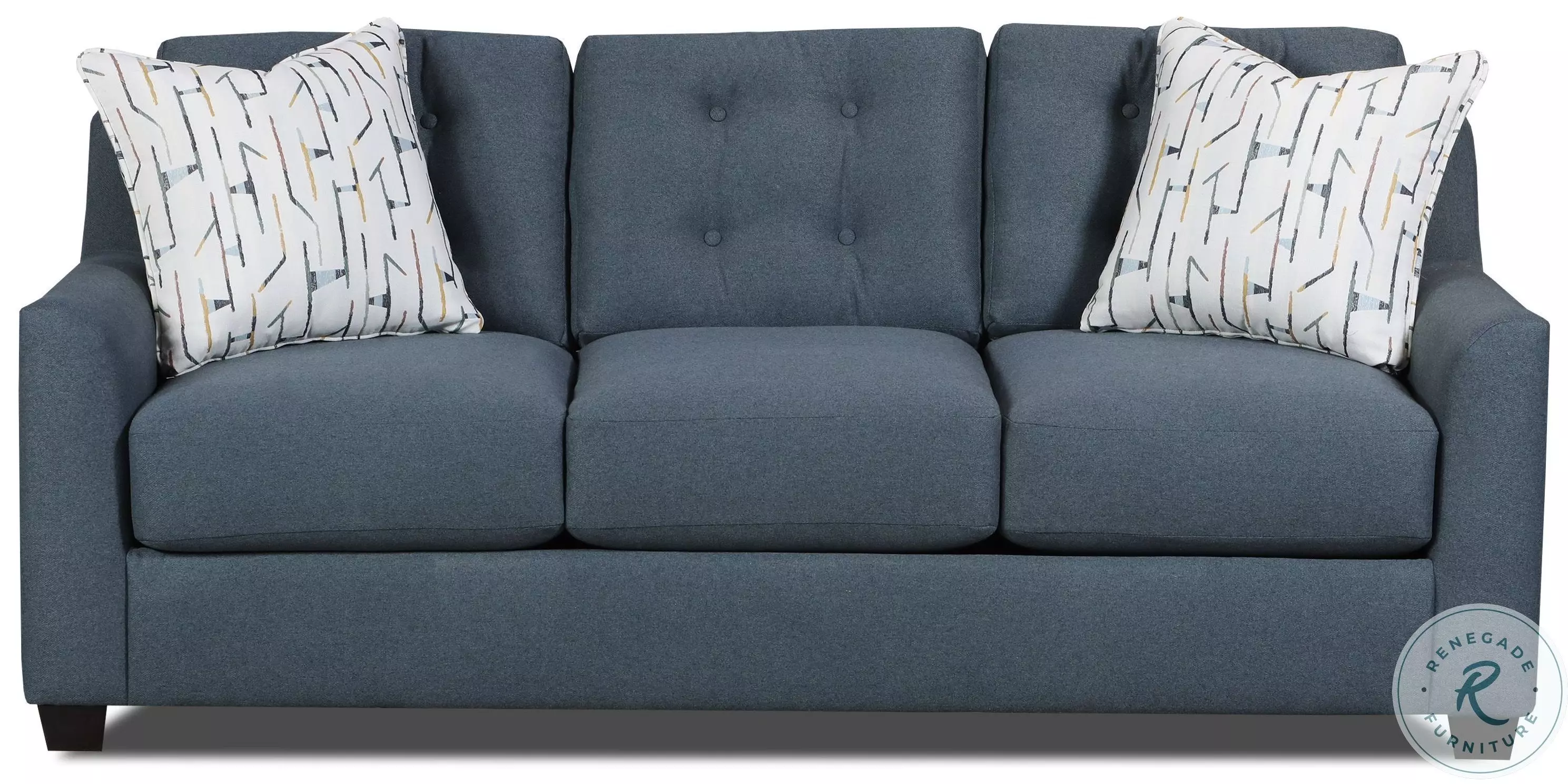 Elliott Bruno Baltic Queen Memory Foam Sleeper Sofa with Cream Throw ...