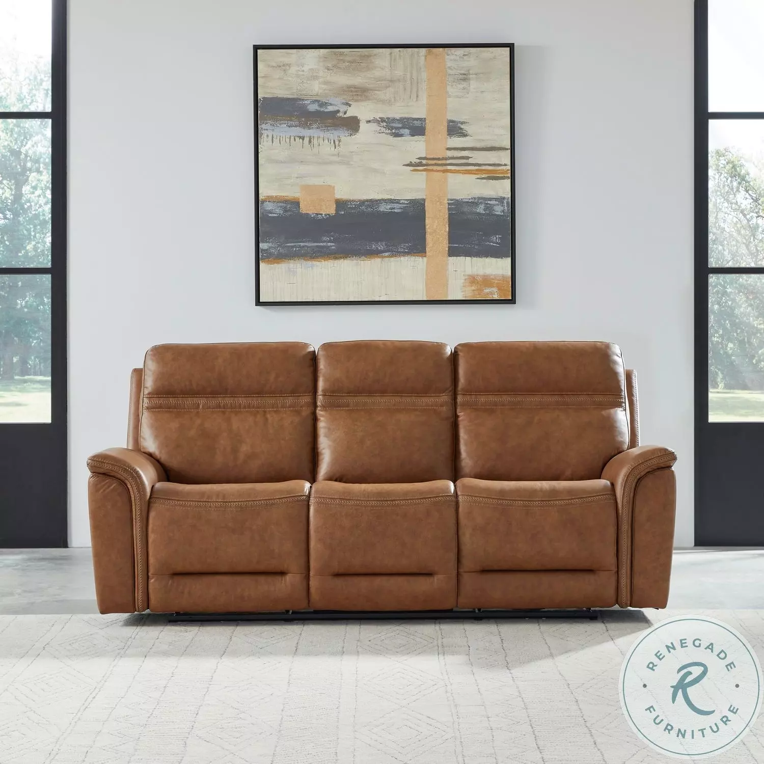 Cooper Camel Leather Power Reclining Sofa From Liberty Furniture Coleman Furniture
