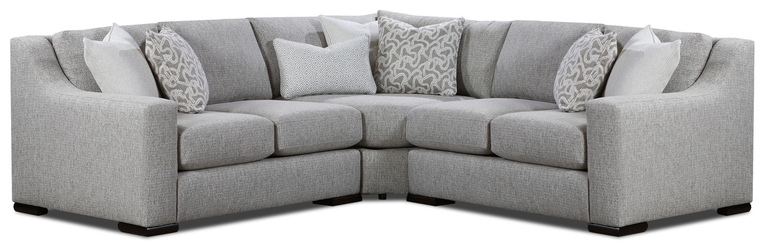 Durango Moose Beige 3 Piece Modular Sectional with Pillows From ...