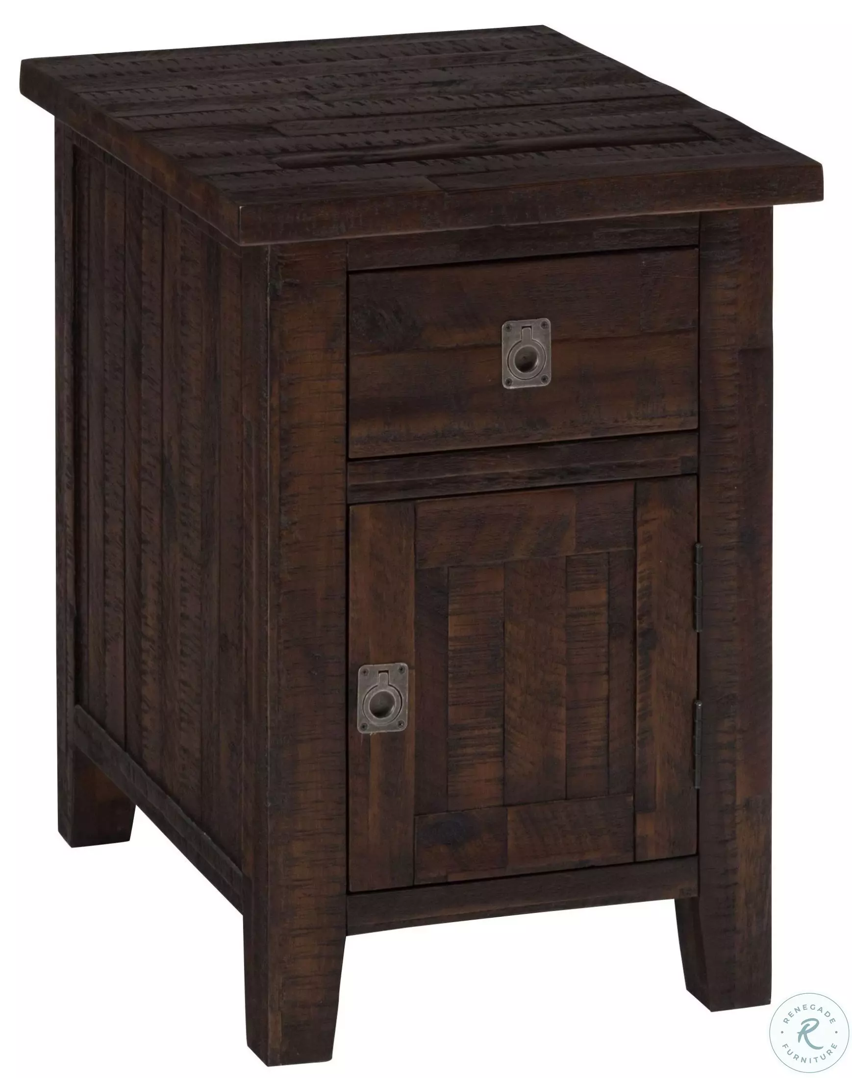 Kona Grove Rustic Chocolate Cabinet Chairside Table from Jofran ...