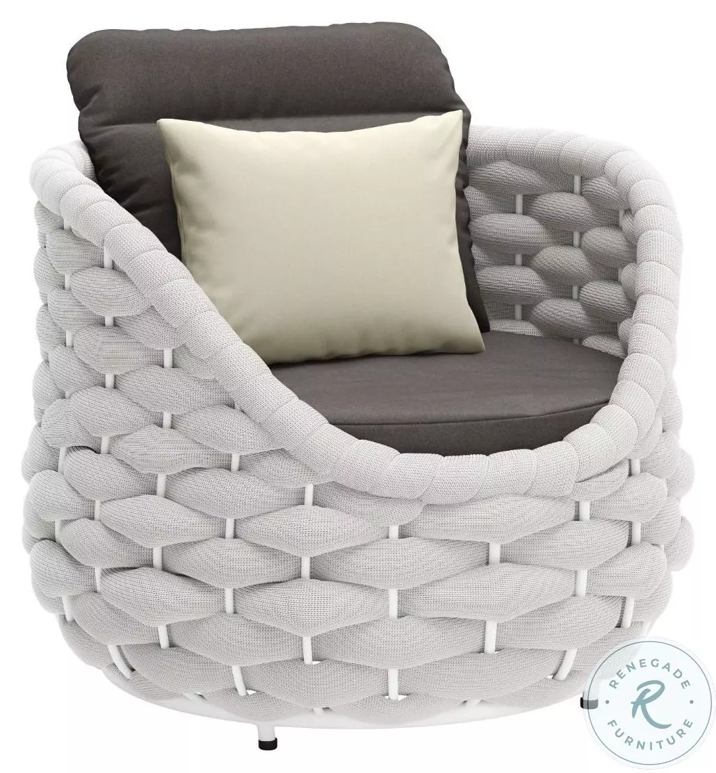 Coral Reef Gray Outdoor Accent Chair From Zuo | Coleman Furniture