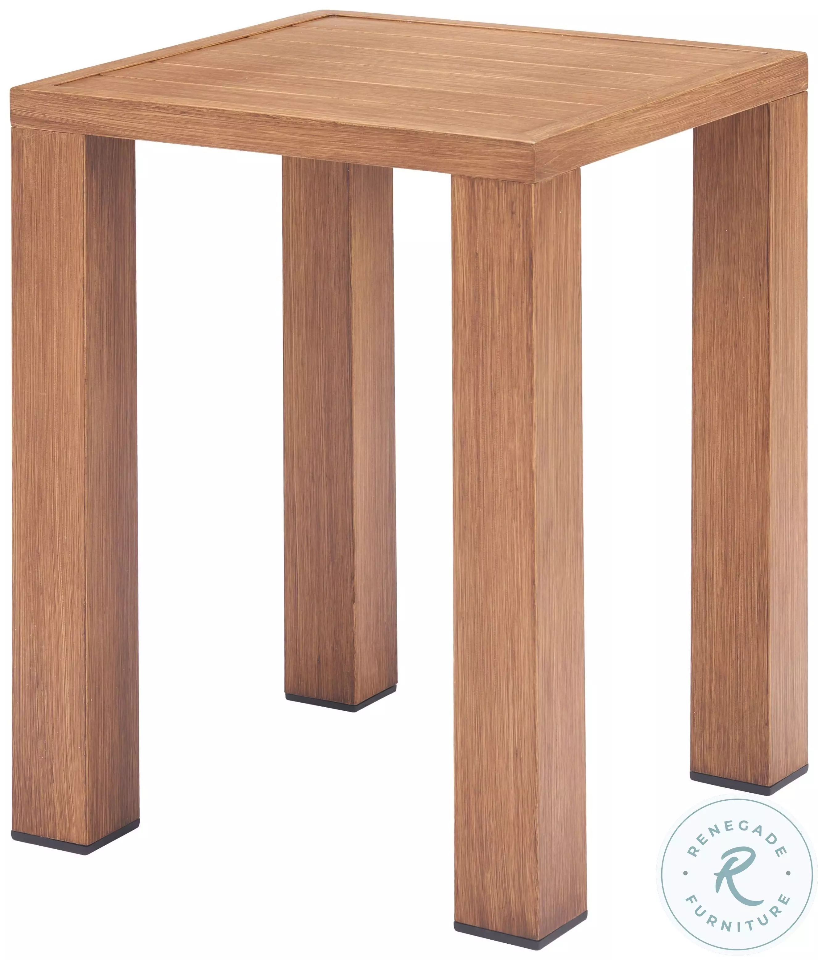 Regels Natural Outdoor Side Table From Zuo | Coleman Furniture