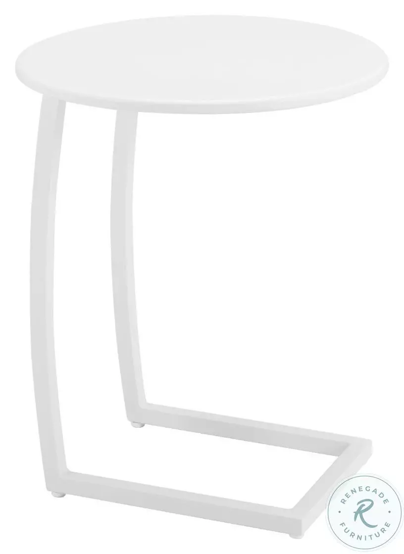 Noga White Outdoor End Table From Zuo | Coleman Furniture