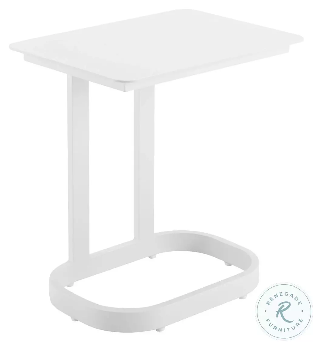 Friss White Outdoor End Table From Zuo | Coleman Furniture