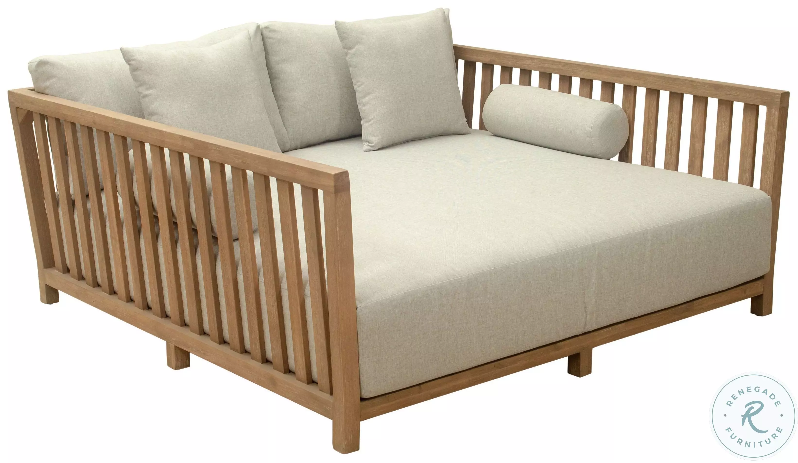 Teras Beige And Natural Daybed From Zuo | Coleman Furniture