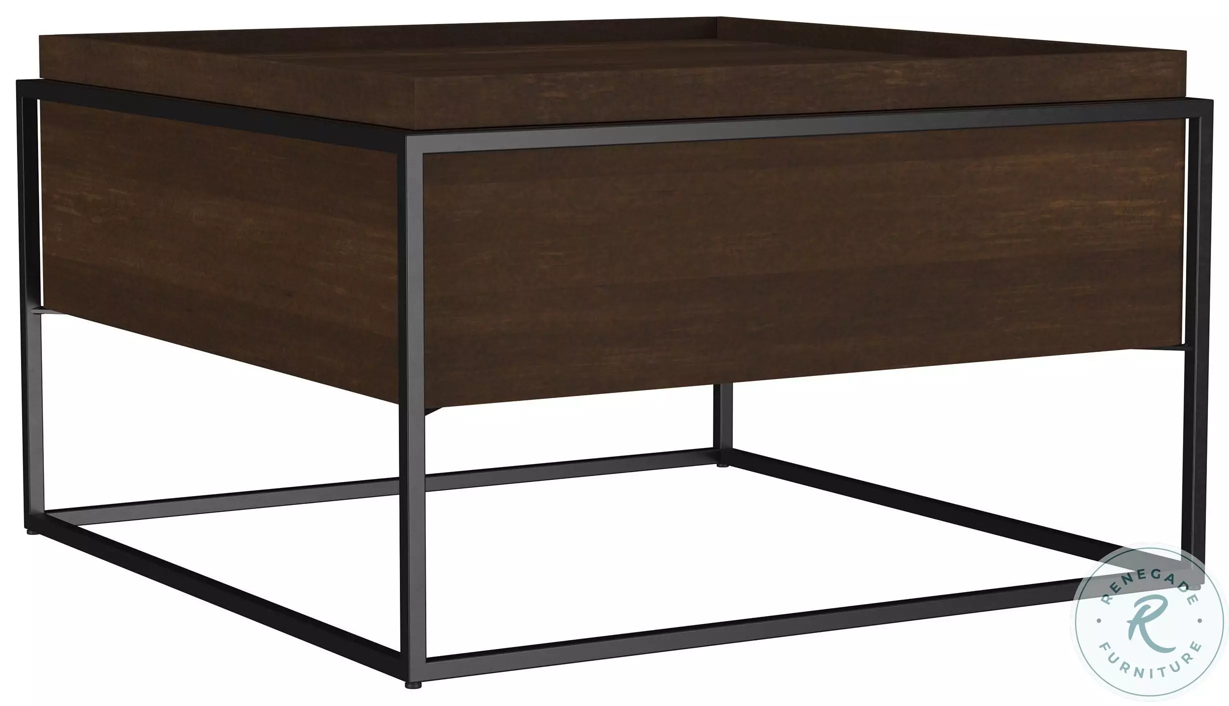 Fulton Dark Brown 30" Square Coffee Table From Coaster Furniture ...