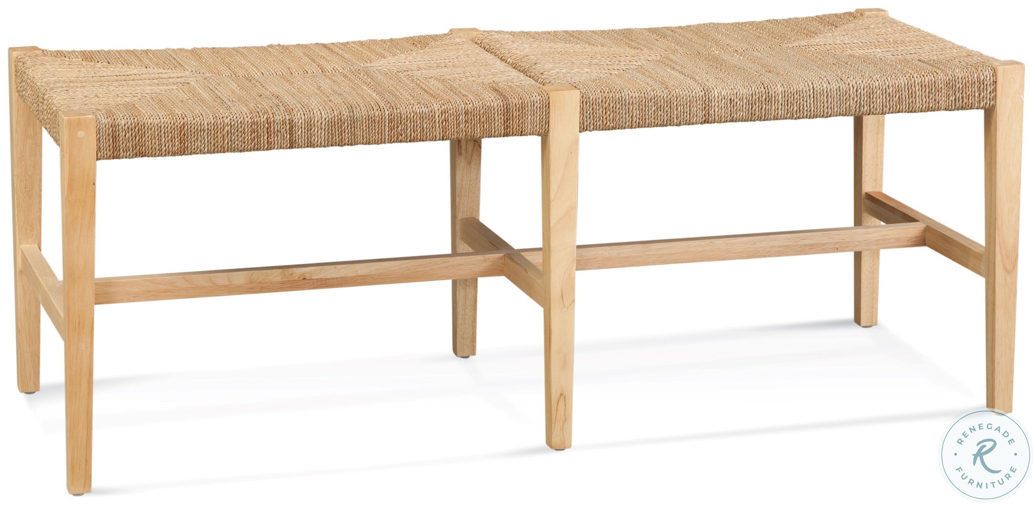 Palag Natural Seagrass Bench From Bassett Mirror | Coleman Furniture