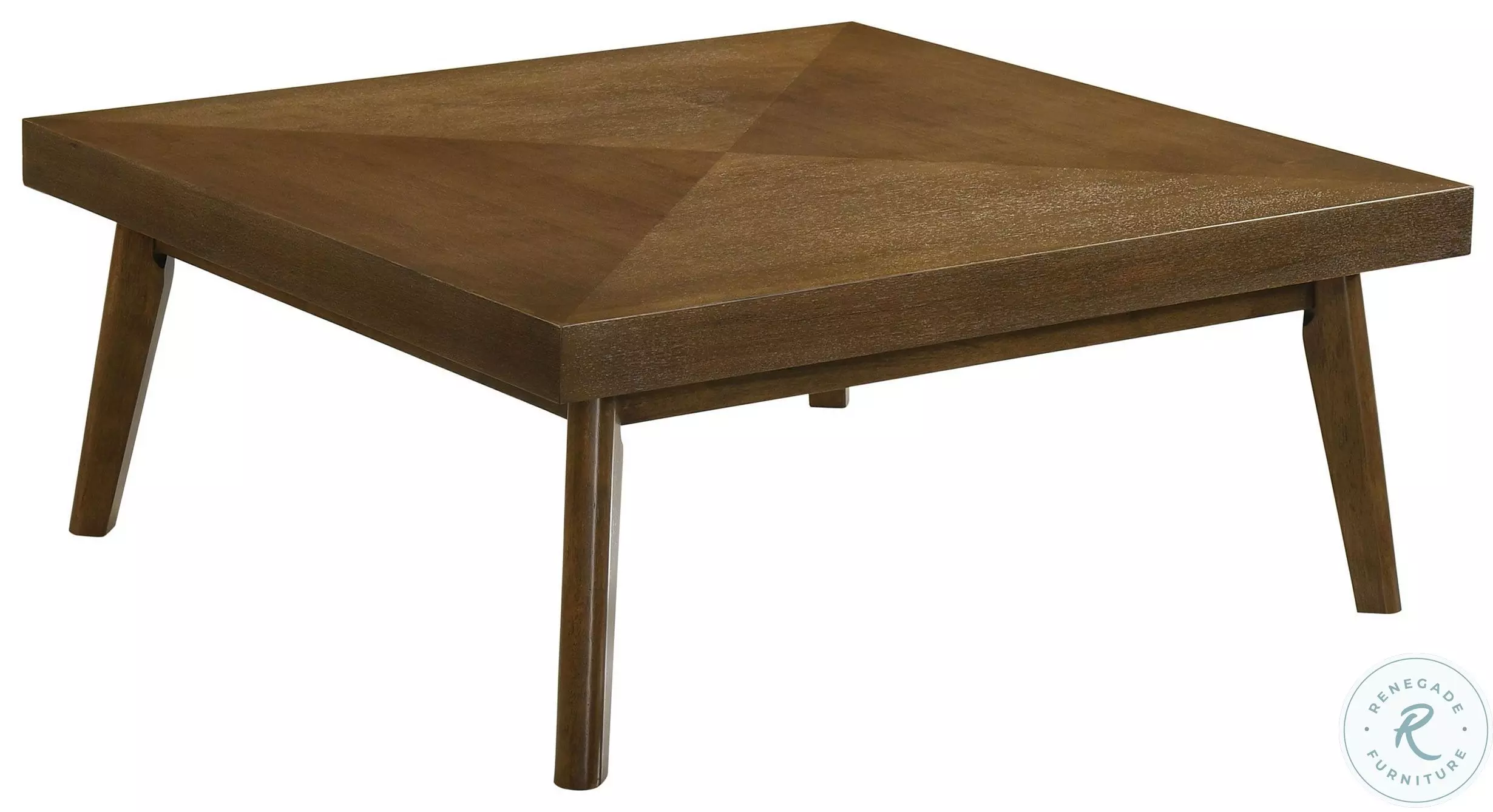 Westerly Walnut Diamond Parquet Wood Square Cocktail Table From Coaster ...