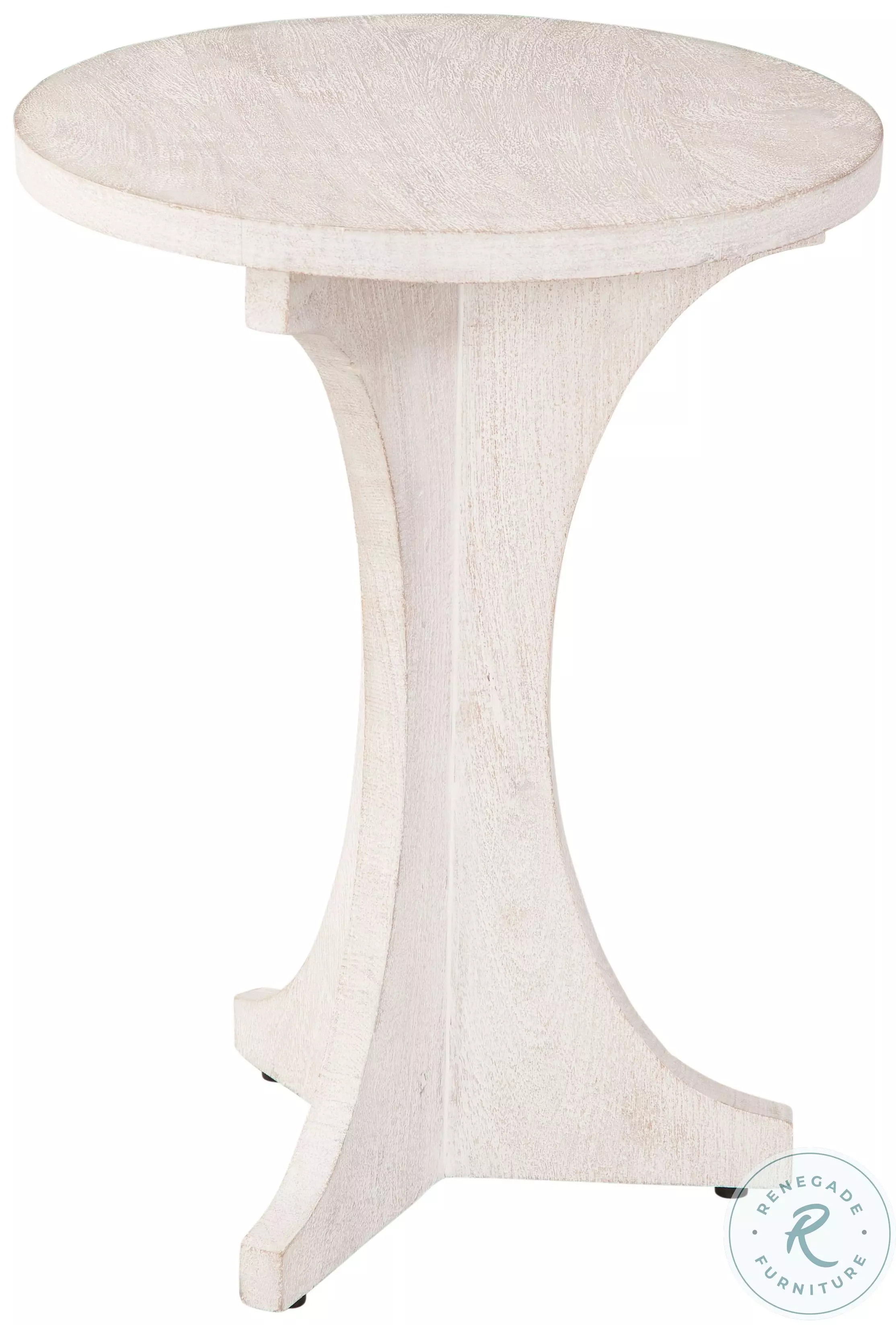 Tait Sandblasted White Round Accent Table From Bassett Mirror | Coleman ...