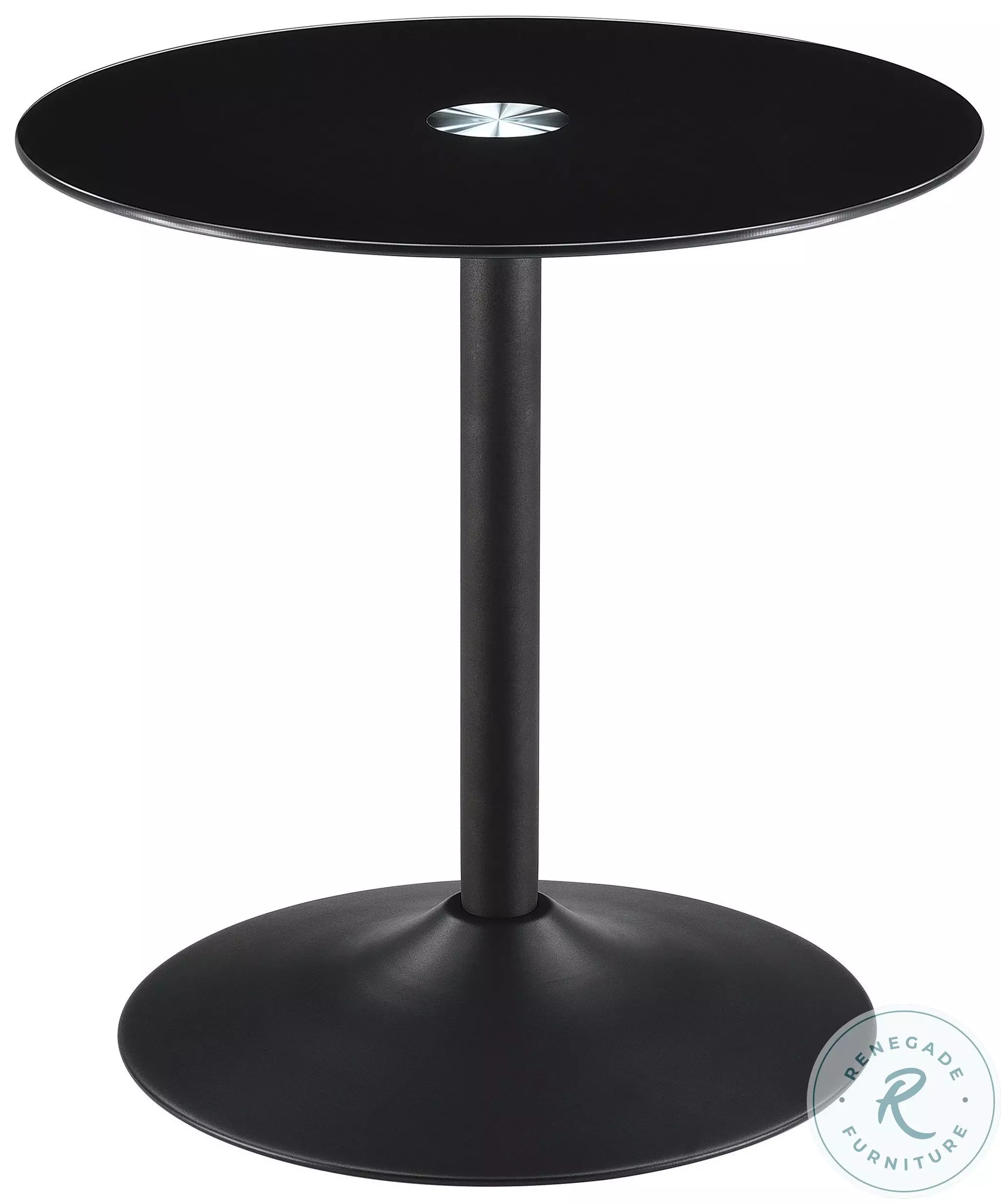 Ganso Black Metal Round End Table From Home Gallery Stores | Home ...