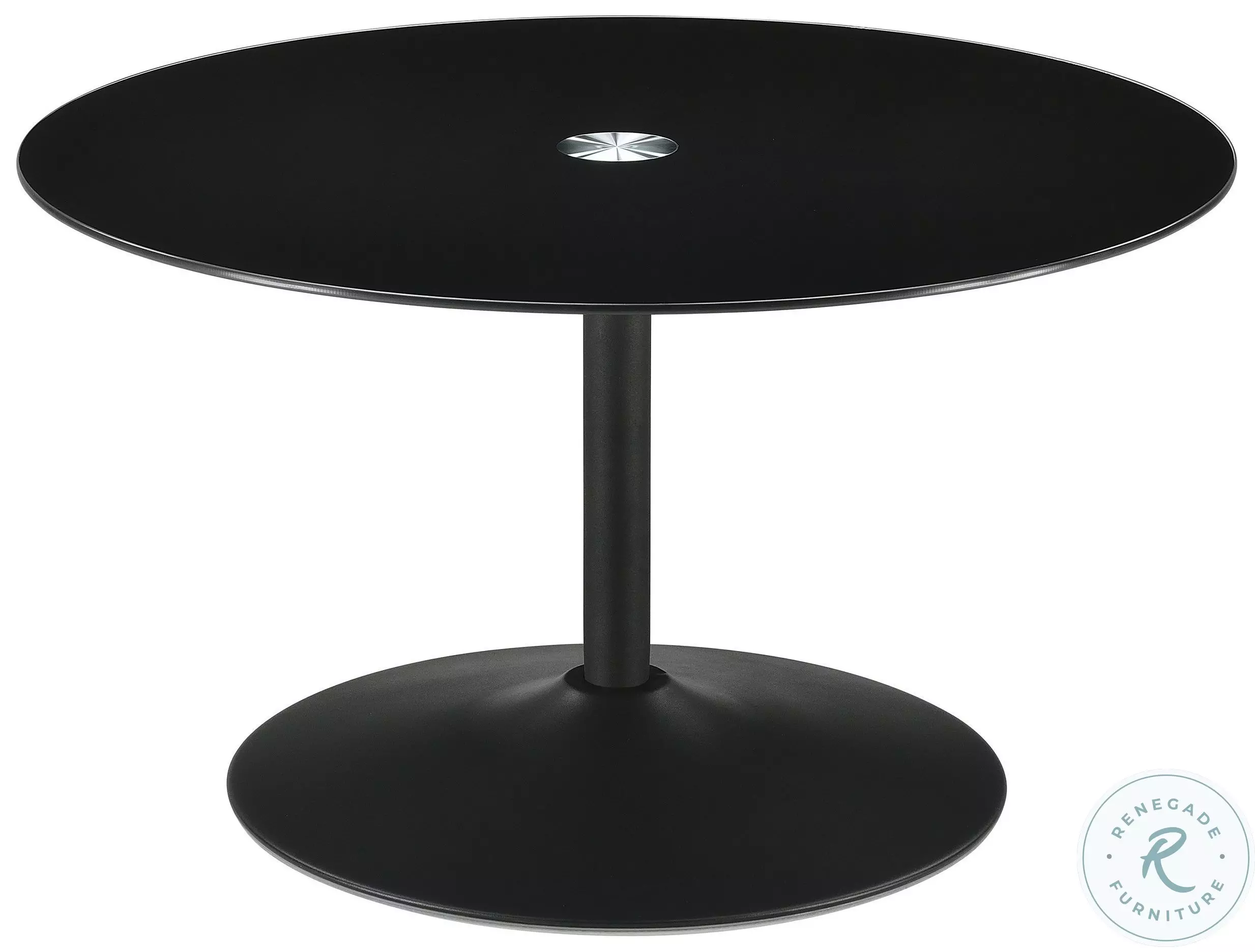 Ganso Black Metal Round Cocktail Table From Coaster Furniture | Coleman ...