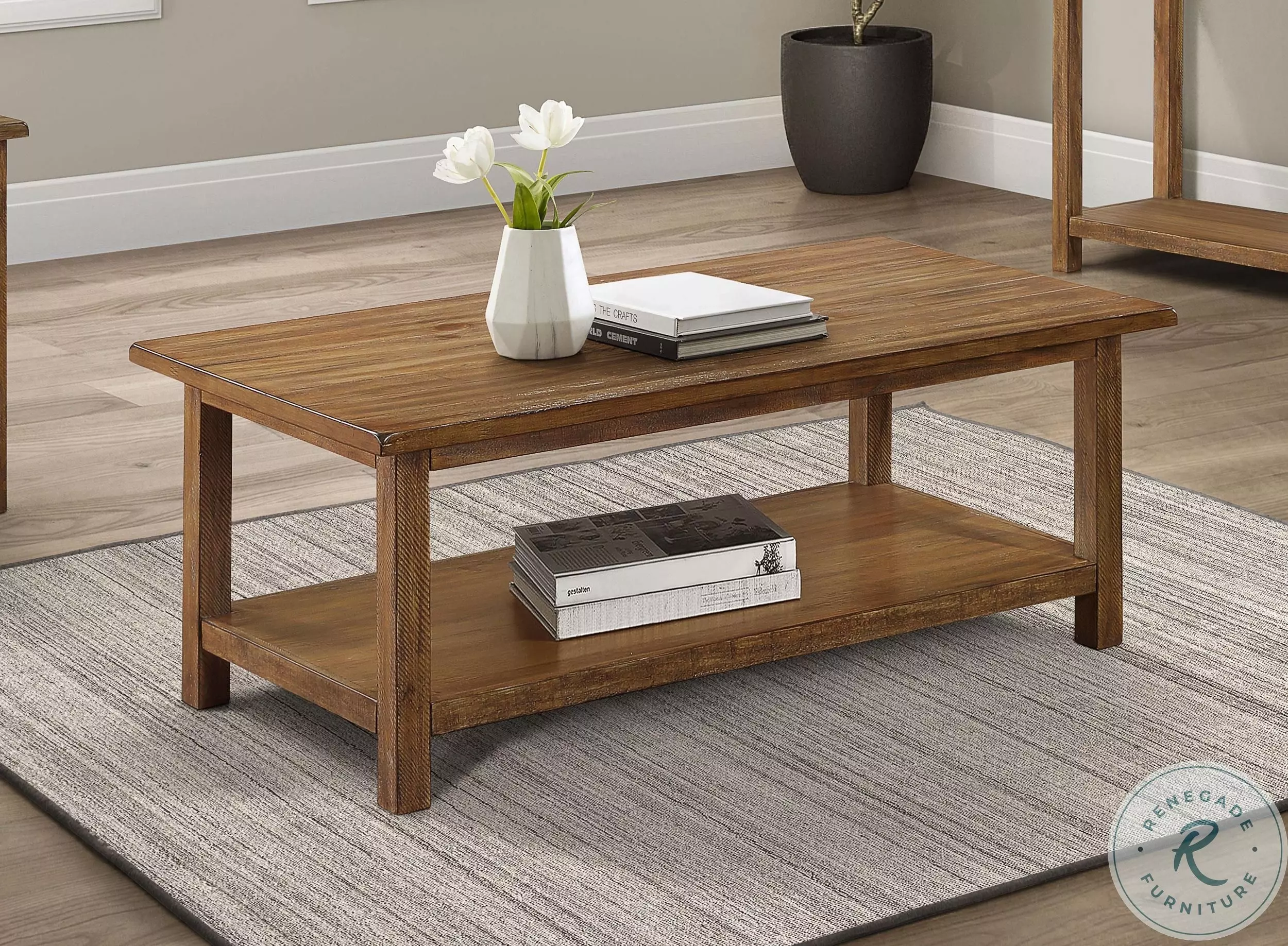 Payne Distressed Brown Coffee Table From Coaster Furniture | Coleman ...