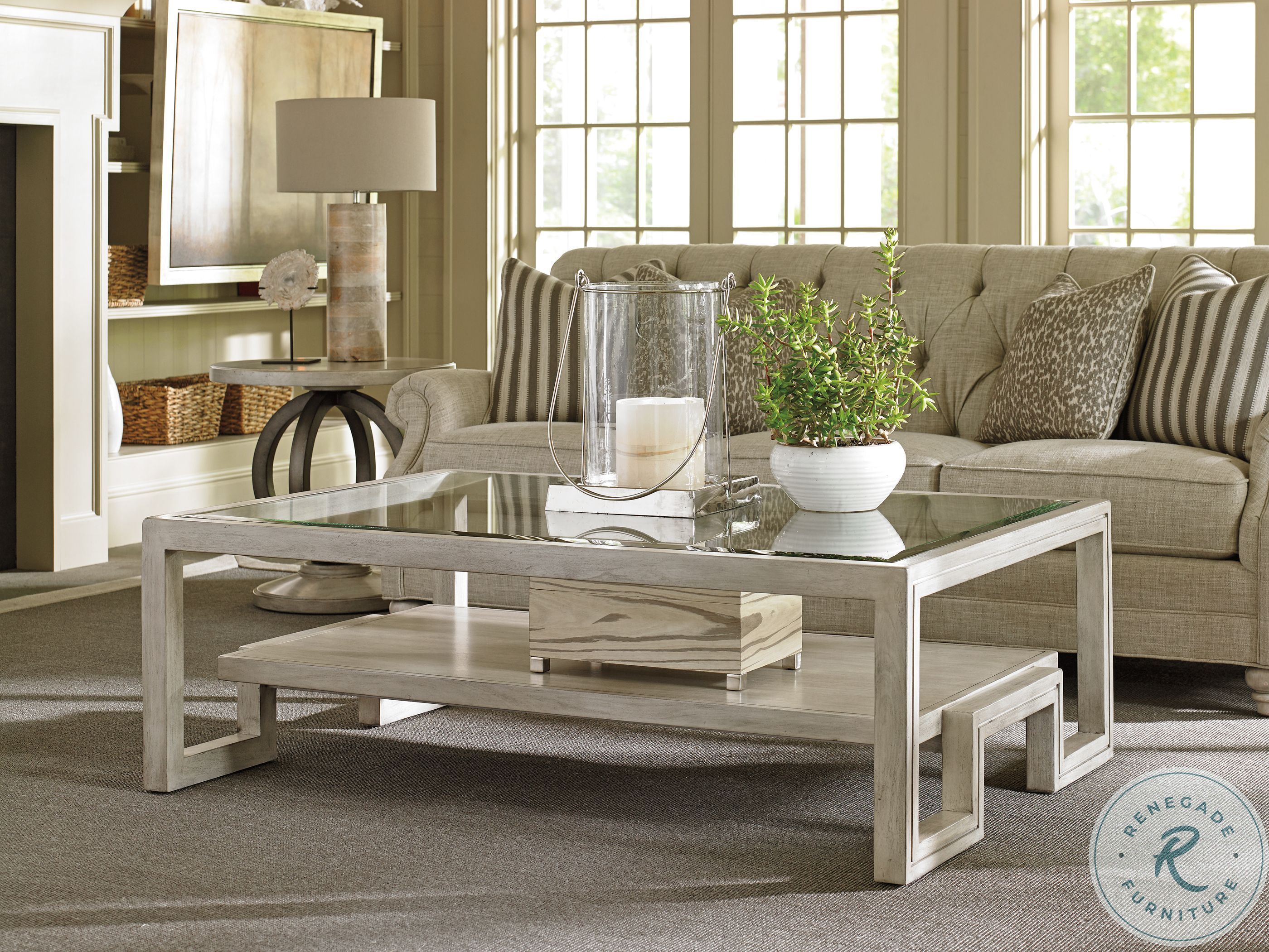 Oyster Bay Saddlebrook Rectangular Cocktail Table from Lexington (01 ...
