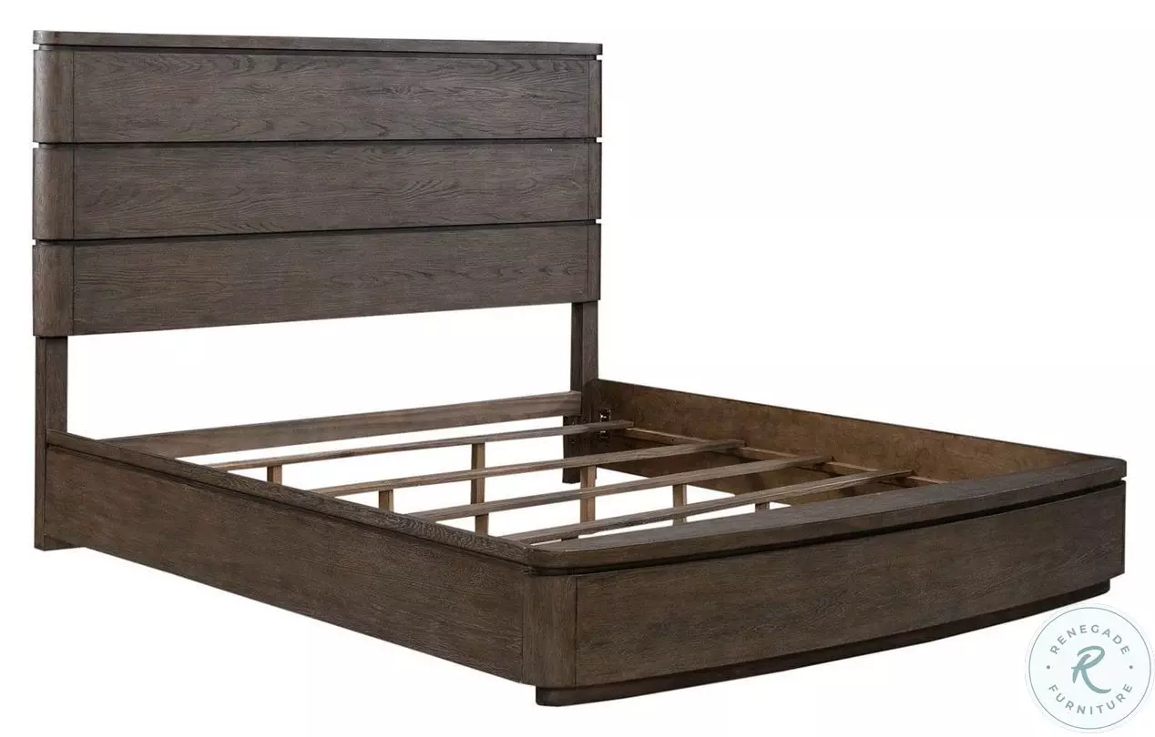 Rainier Falls Satin Espresso King Panel Bed From Briarwood Living | Coleman Furniture