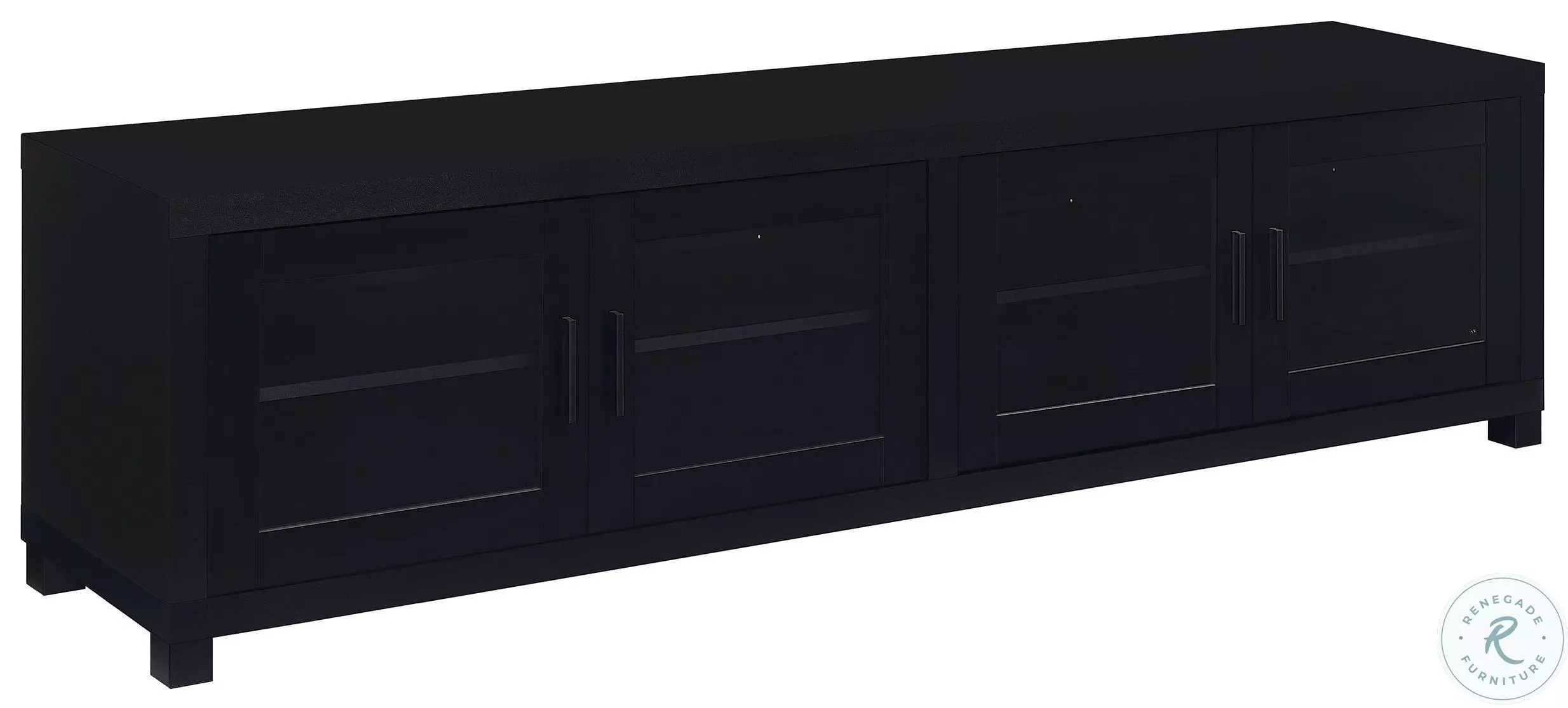 Jupiter Black 4 Door 79" TV Stand From Coaster Furniture | Coleman ...