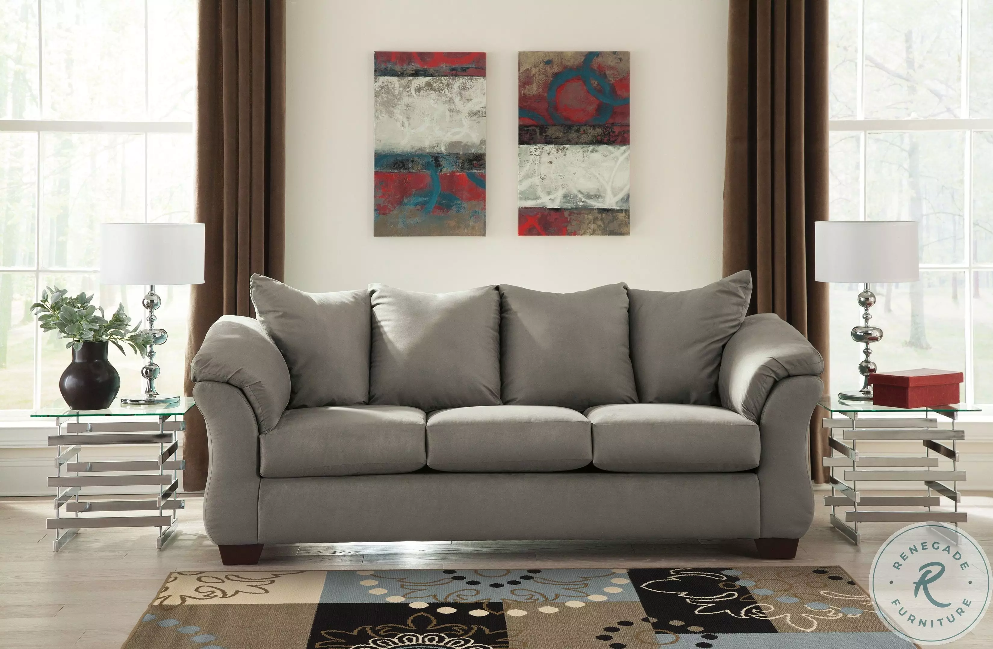 Darcy Gray Cobblestone Sofa HomeGalleryStores 7500538
