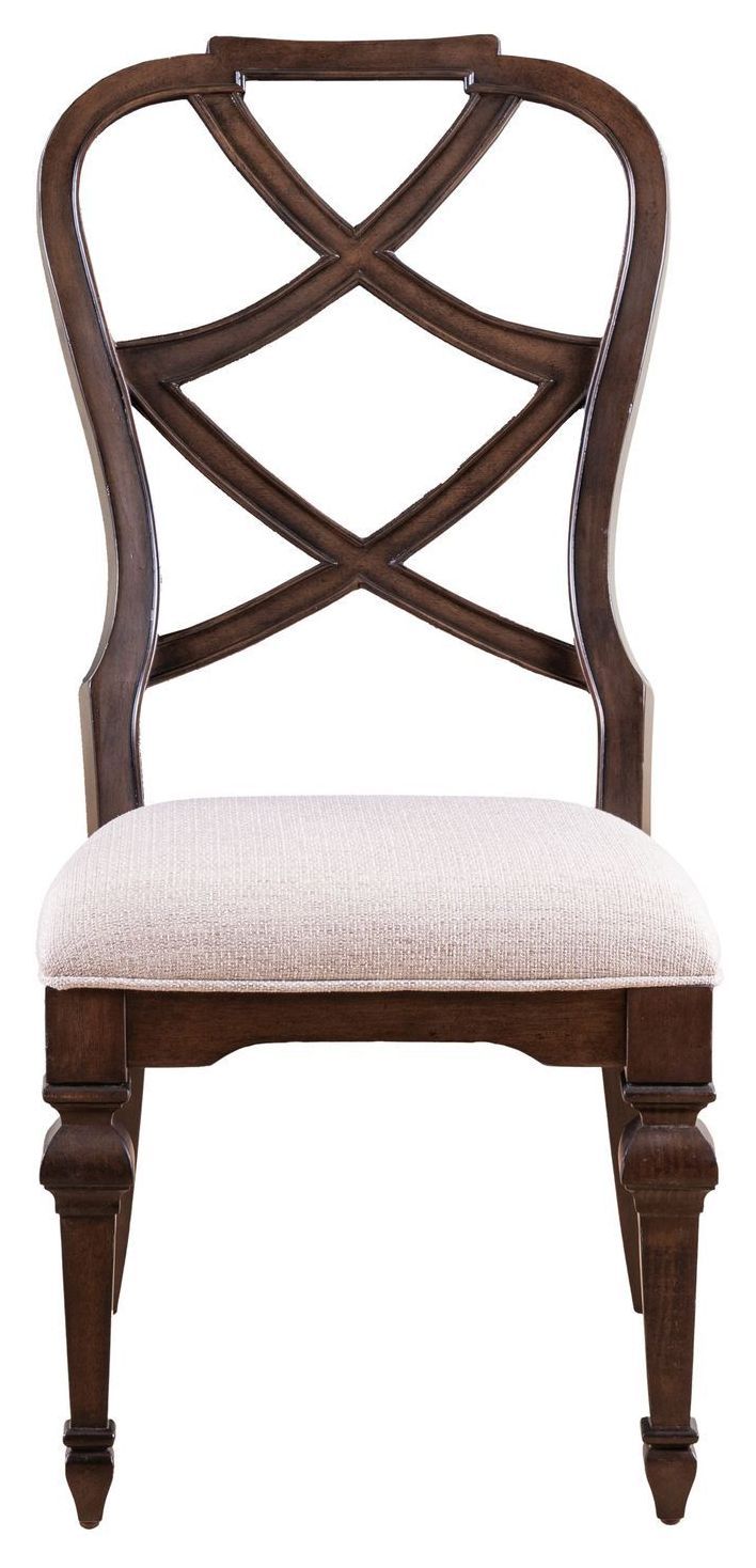 Provence Park Cream X Back Upholstered Side Chair Set of 2 from Liberty ...