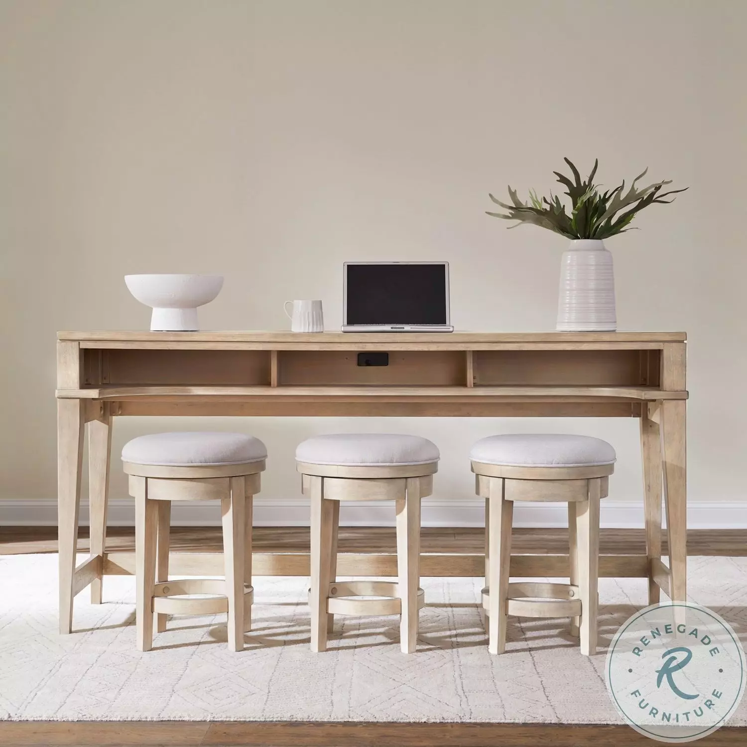 Brentwood Sandstone Console Bar Table Set from Liberty Furniture ...