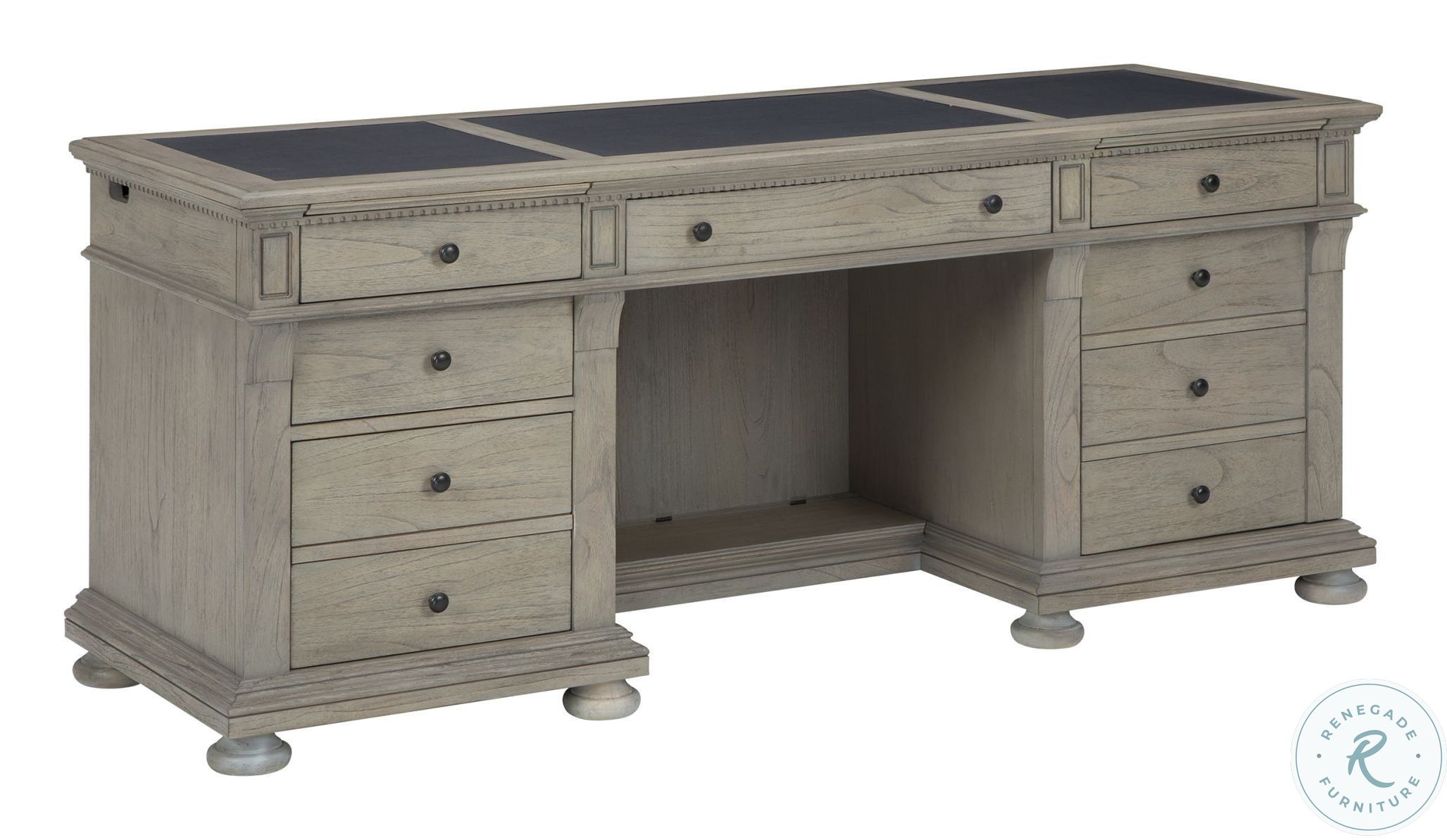 Wellington Driftwood Executive Credenza From Hekman Furniture | Coleman ...