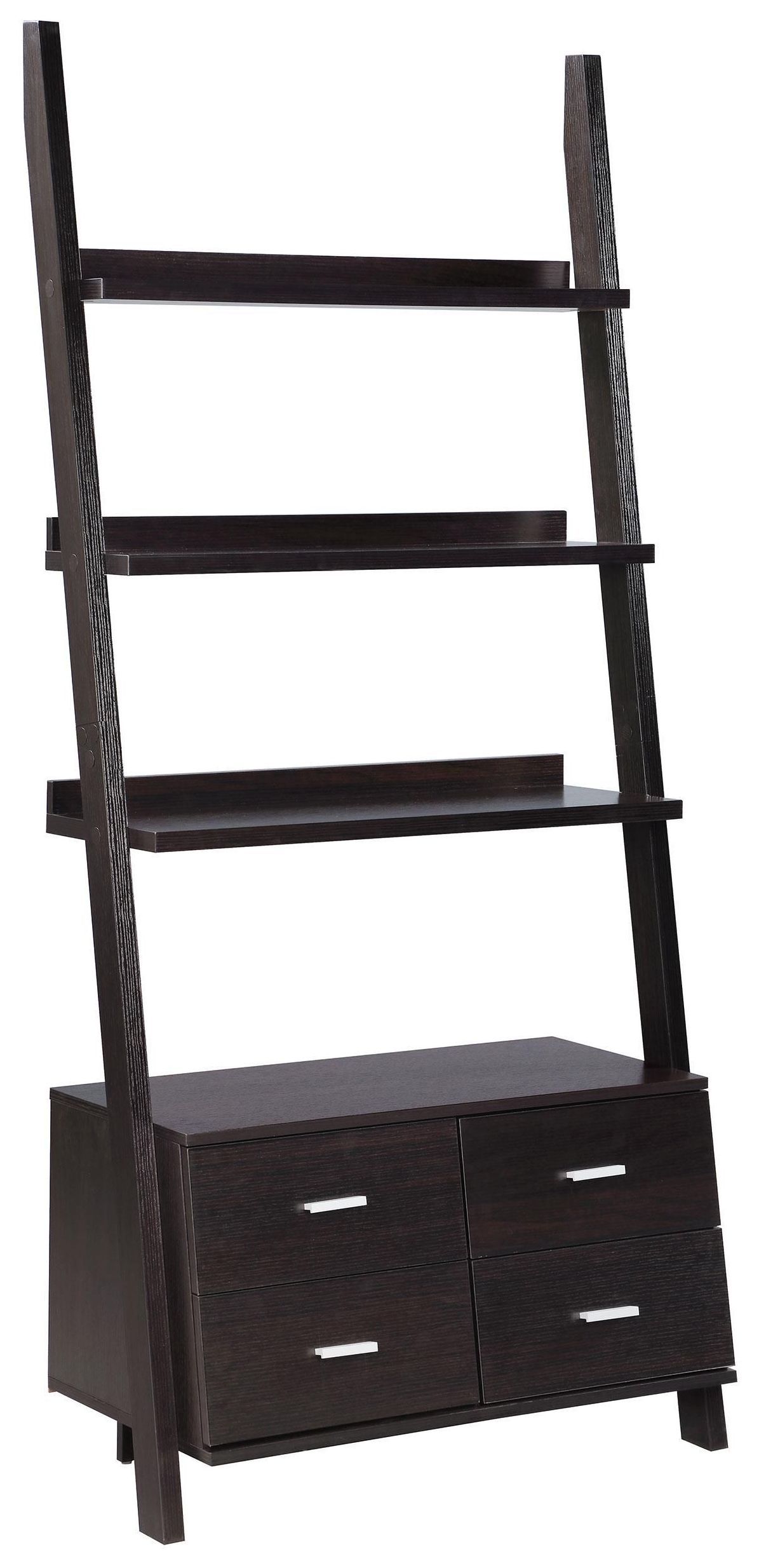 Bower Cappuccino Bookcase With Storage from Coaster (800319) | Coleman ...