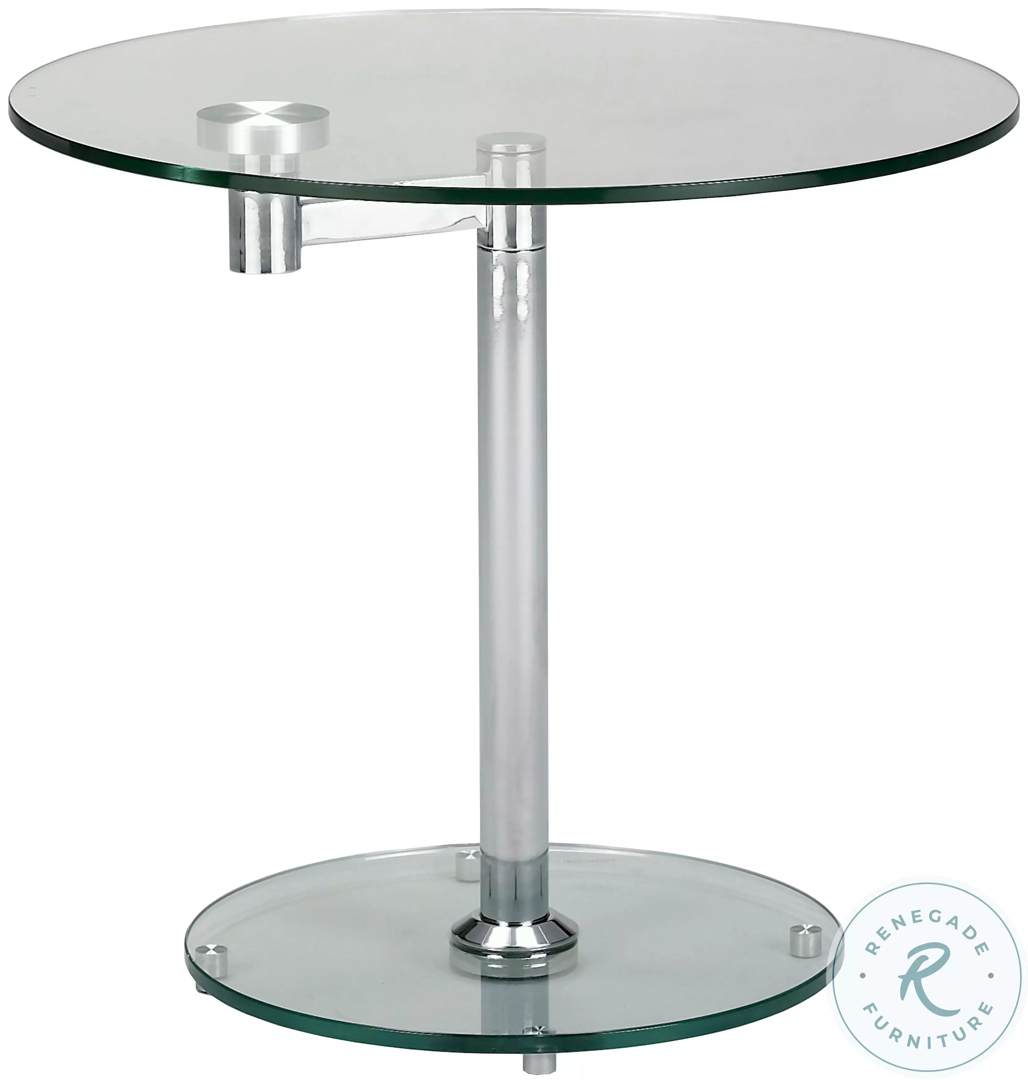 8090 Clear Glass And Chrome Motion Lamp Table From Chintaly Imports ...