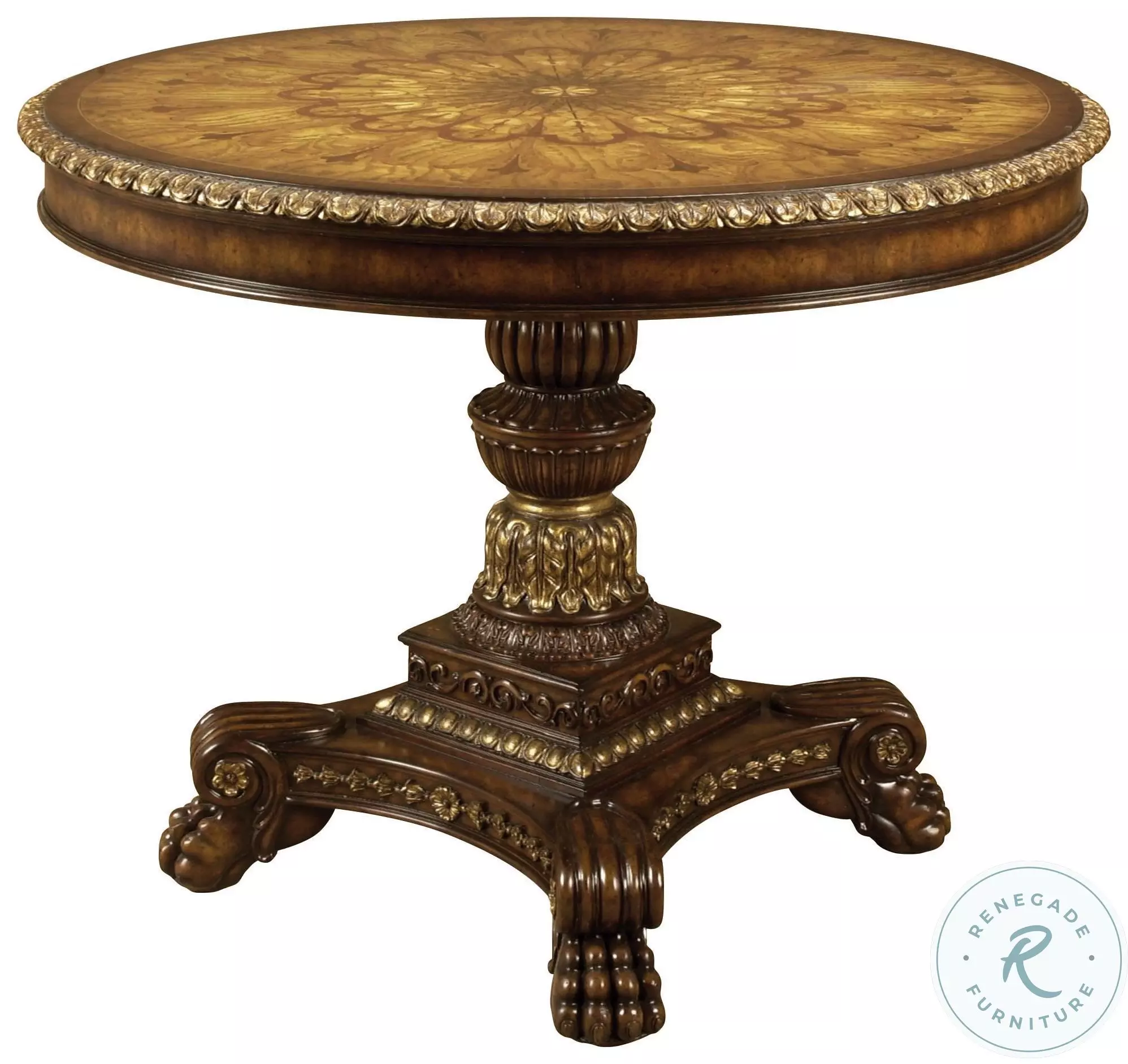 Gadroon Aged Regency Mahogany Center Table From Maitland-Smith | Home ...
