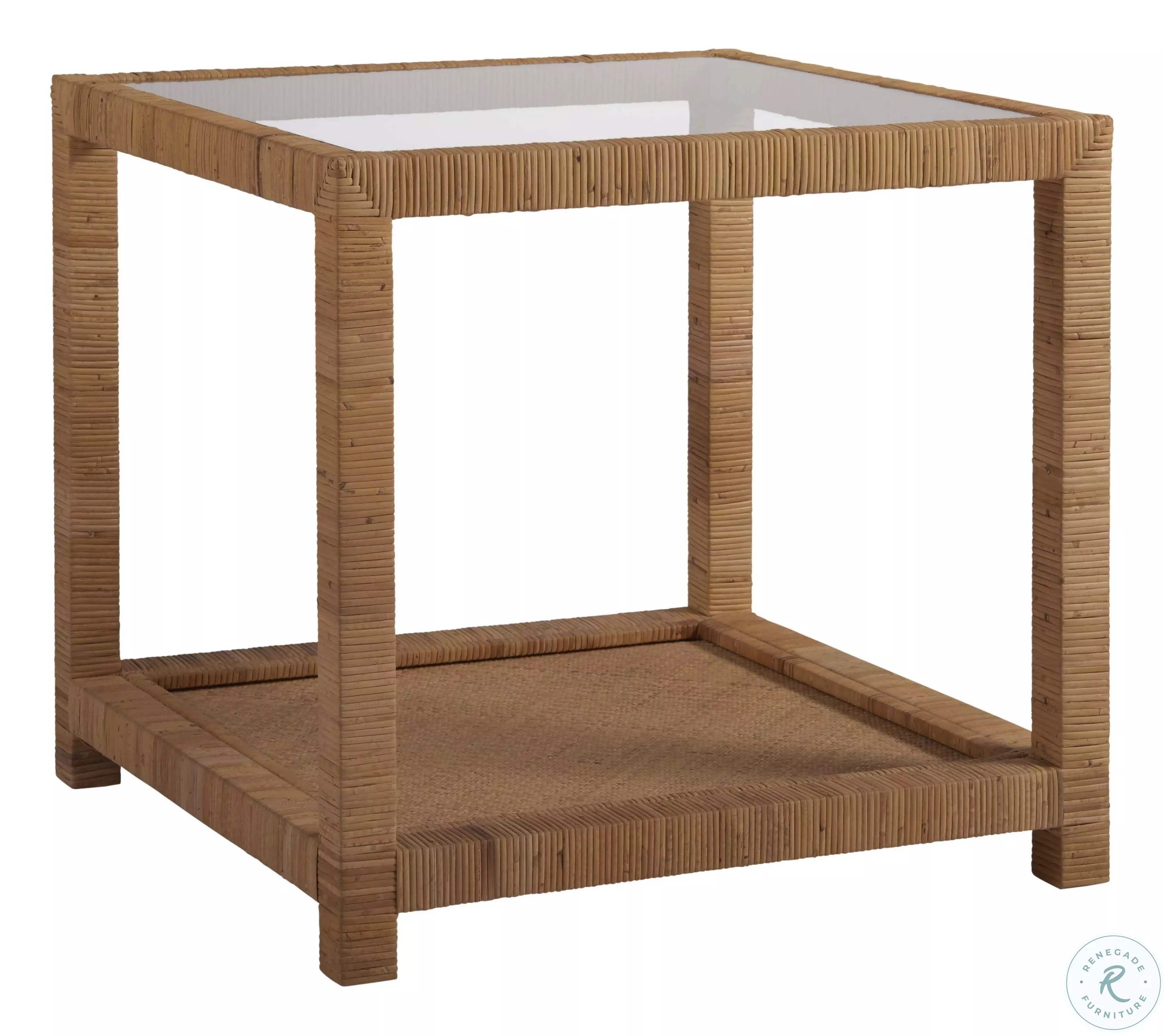 Coastal Living Wrapped Split Rattan Long Key End Table from Universal ...