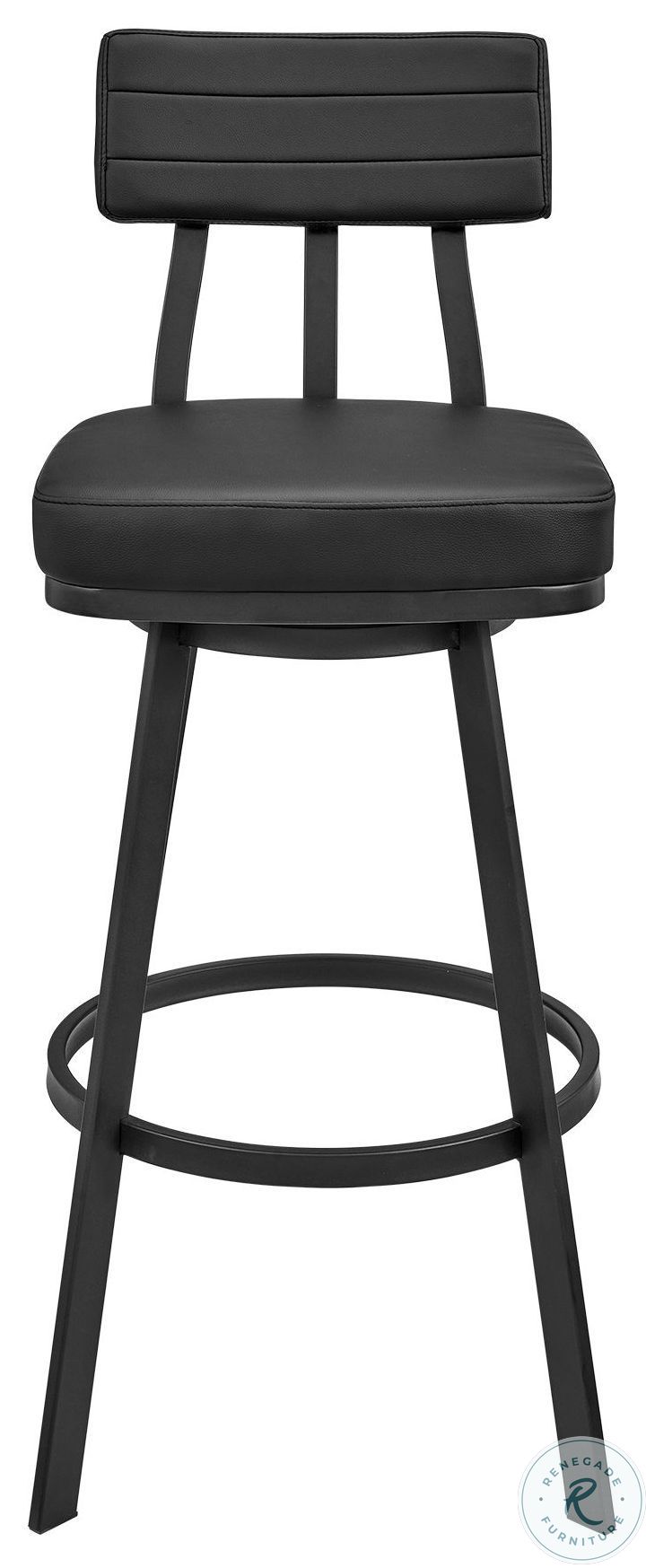 Benjamin Black Swivel Counter Height Stool From Armen Living | Coleman ...