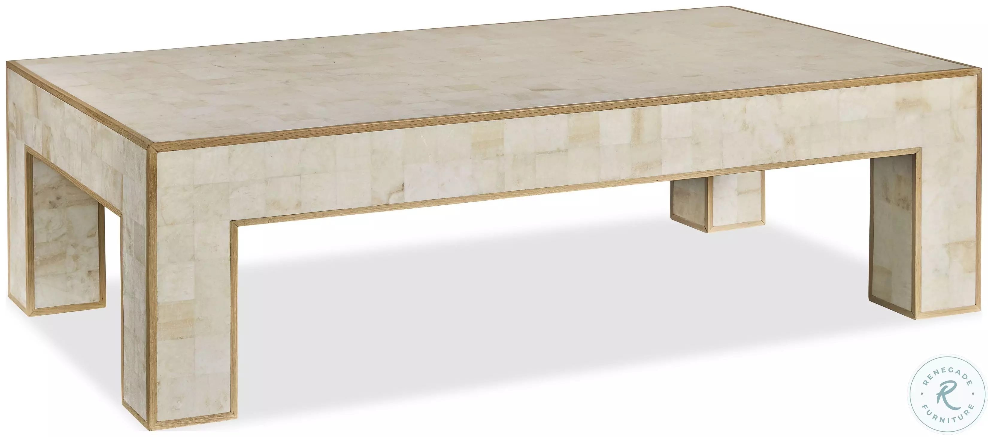 Freyja Crystal Stone Cocktail Table From Maitland-Smith | Coleman Furniture