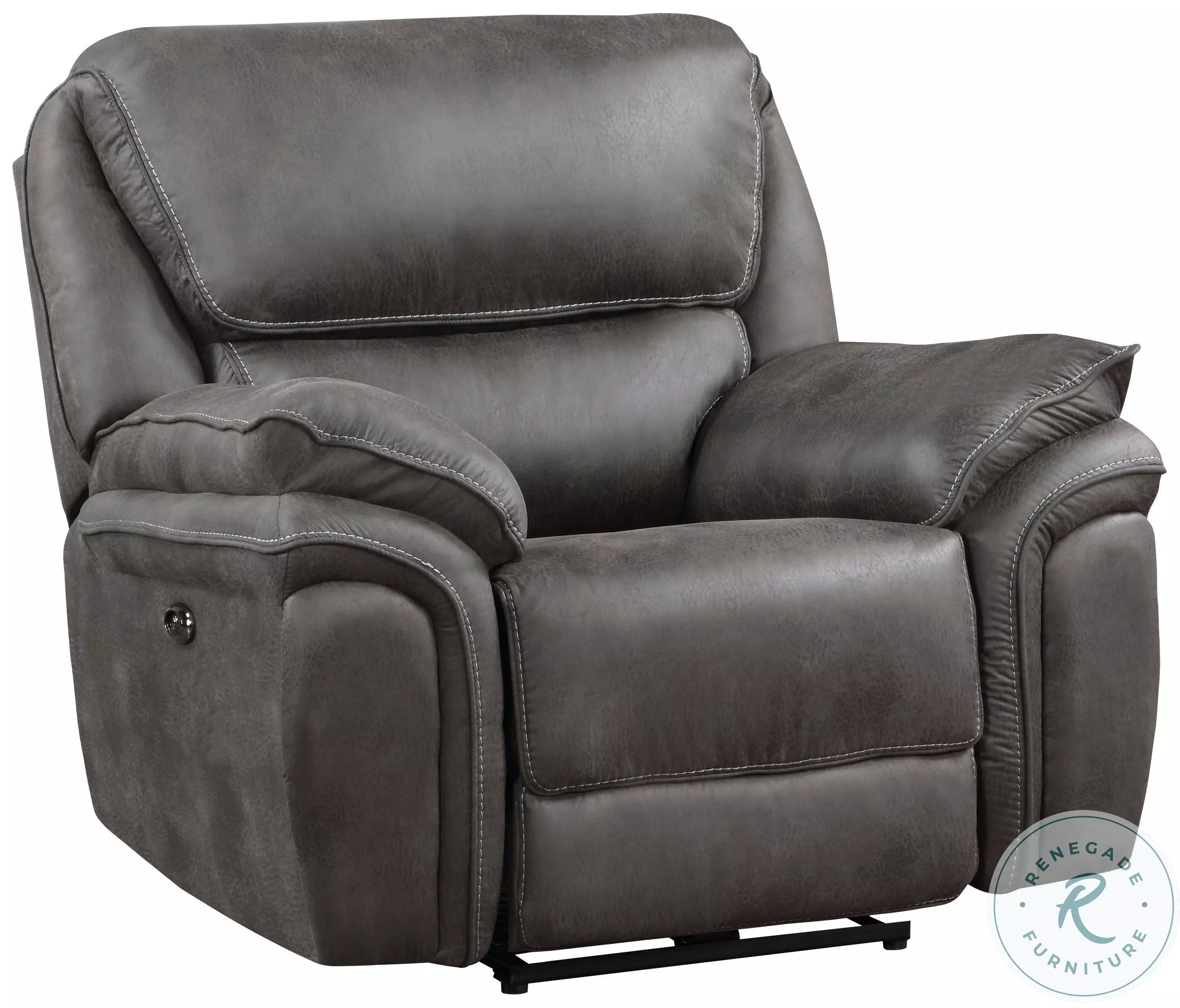 Proctor Gray Power Recliner From Homelegance | Coleman Furniture