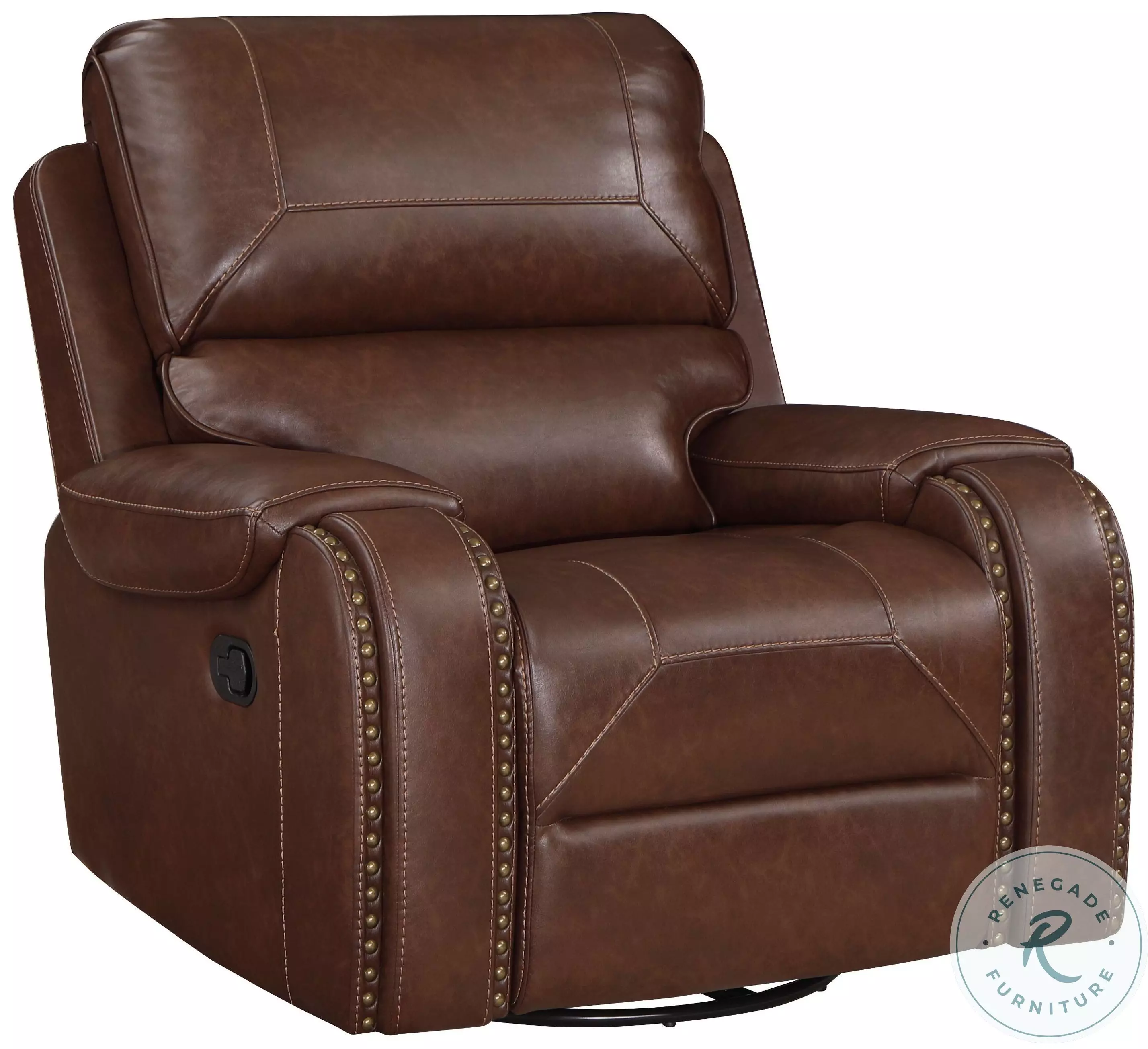 Newnan Brown Swivel Glider Recliner From Homelegance | Coleman Furniture