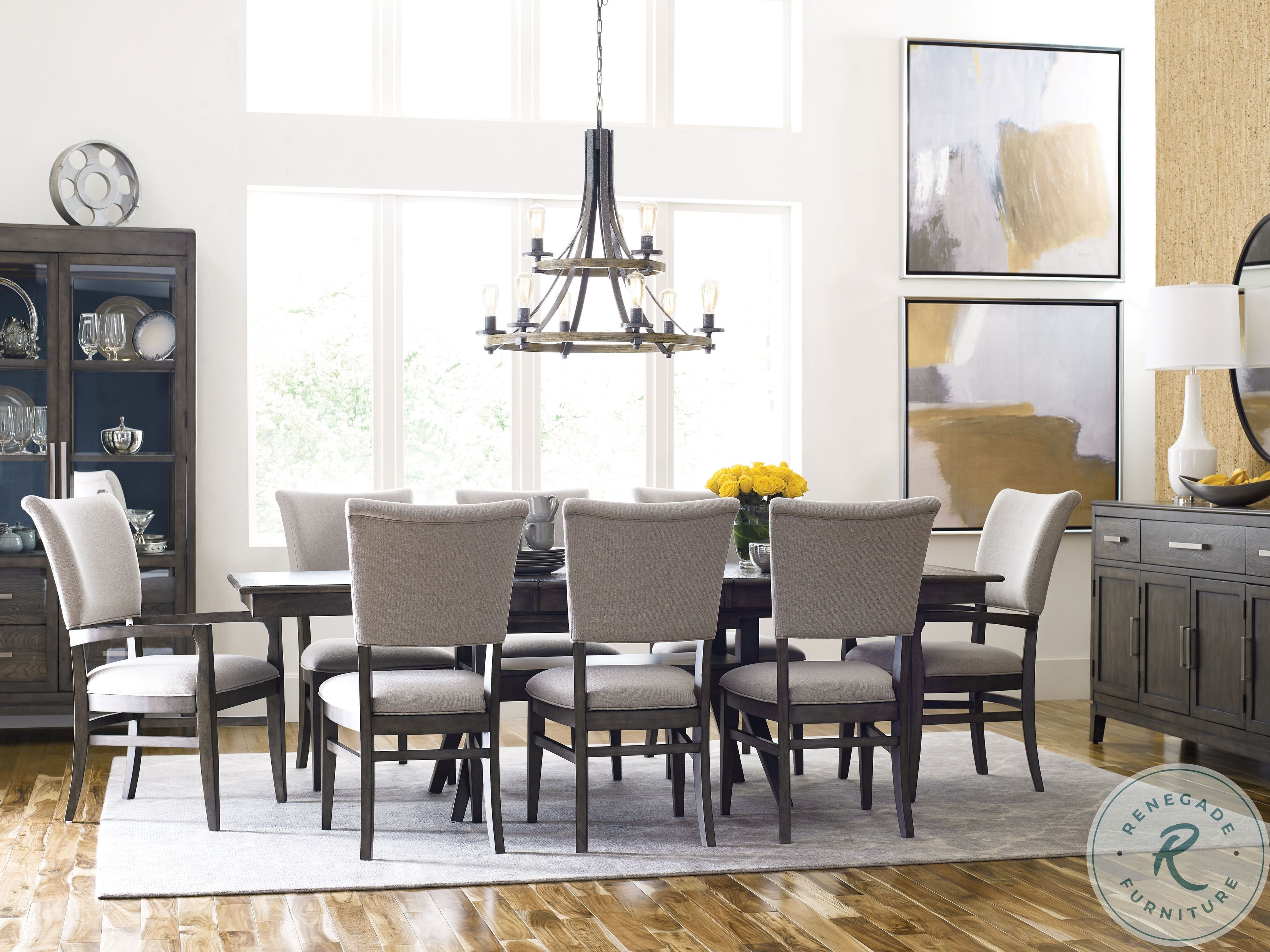 Cascade Dillon Grey Trestle Extendable Dining Table from Kincaid ...