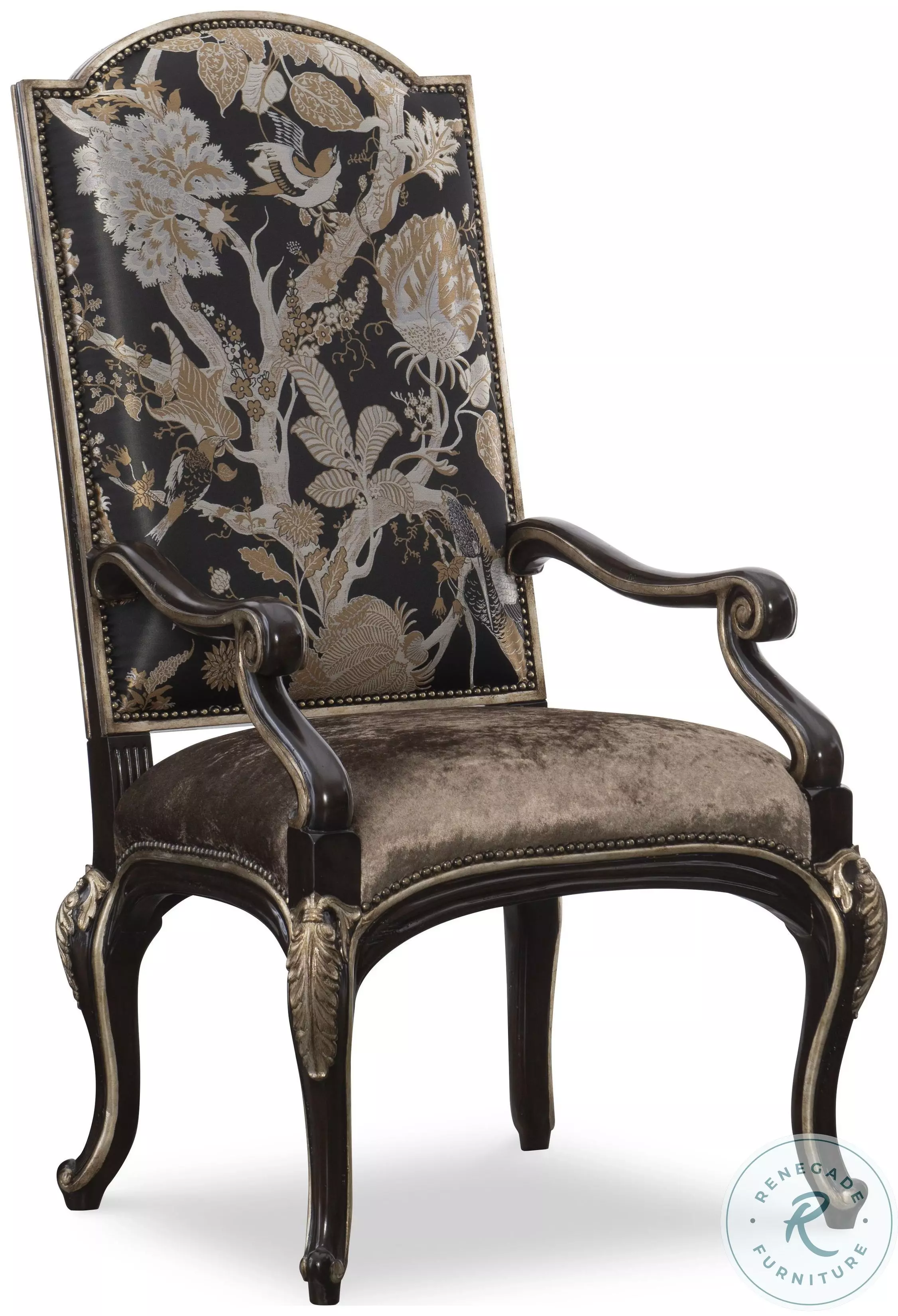 Piazza San Marco Behaus Ebony And Glaze Copper Arm Chair From Maitland ...