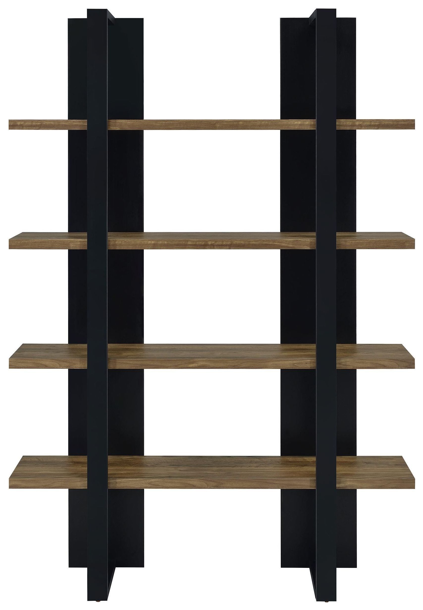 882036 Black And Aged Walnut Bookcase From Coaster Furniture | Coleman ...