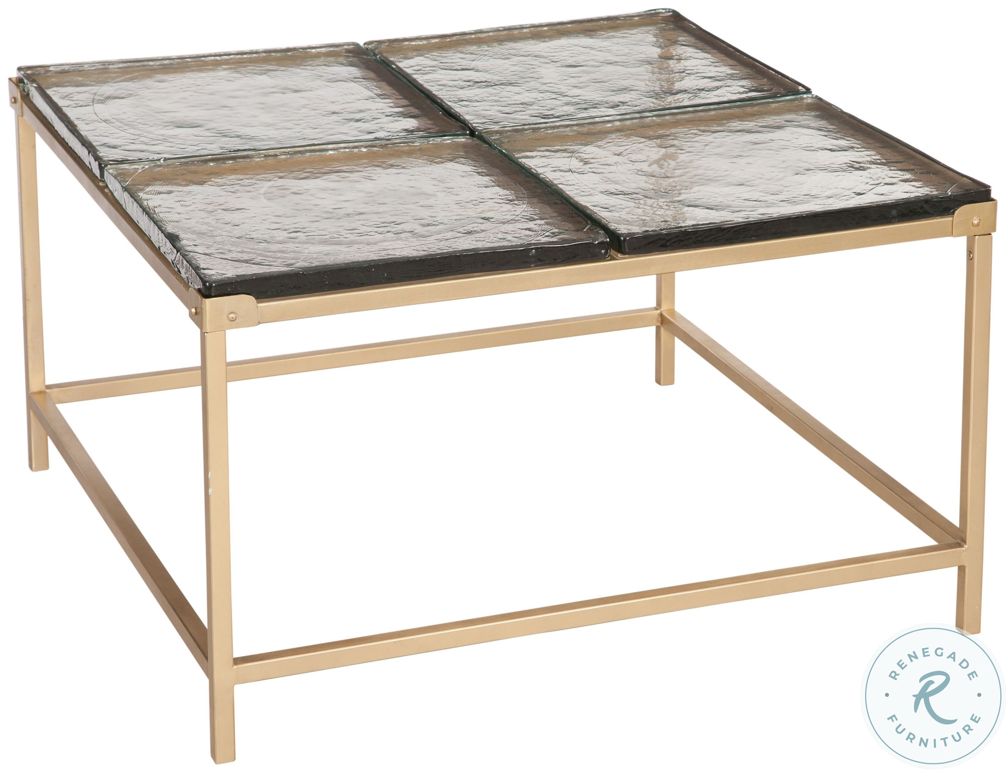 Marisa Gold And Cast Glass Cocktail Table From Bassett Mirror | Coleman ...